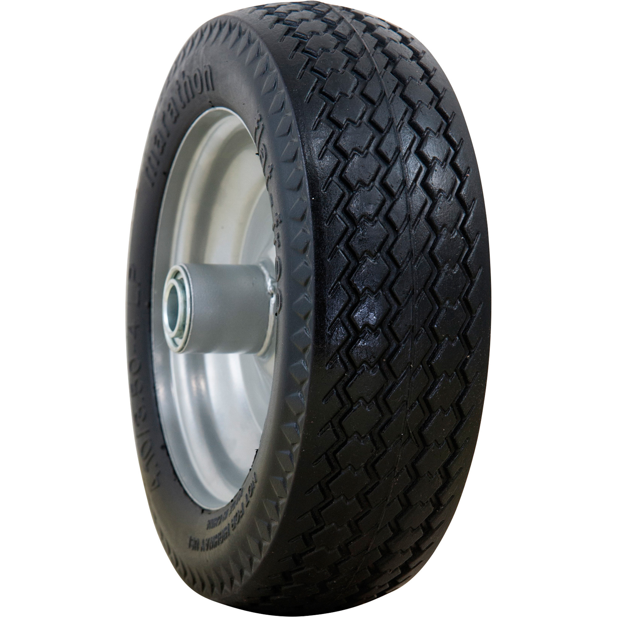Marathon Tires Flat-Free Hand Truck Tire, 3/4in. Bore, 4.10/3.50-4in ...