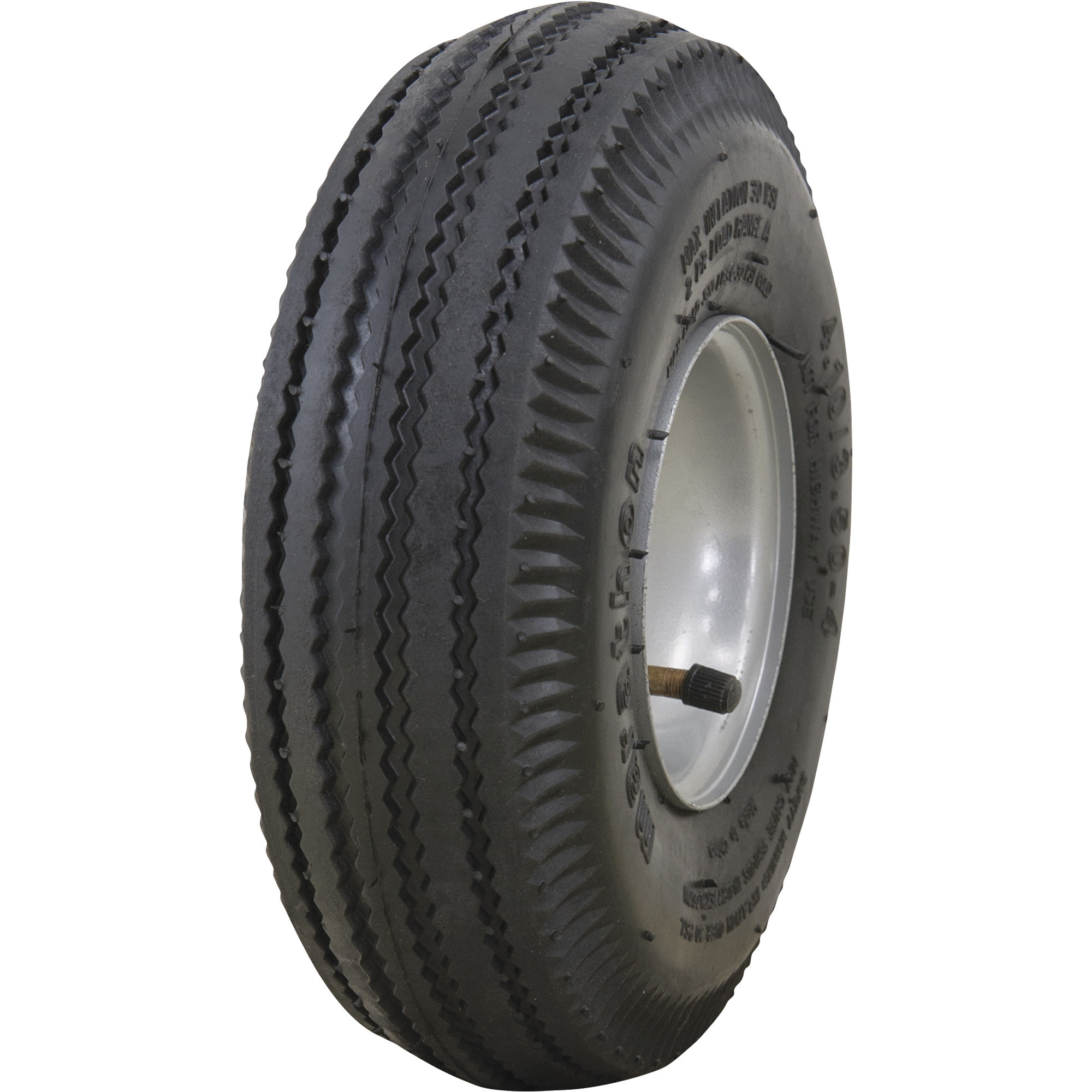 Marathon Tires Pneumatic Hand Truck Wheel, 3/4in. Bore, 4.10/3.50-4in ...