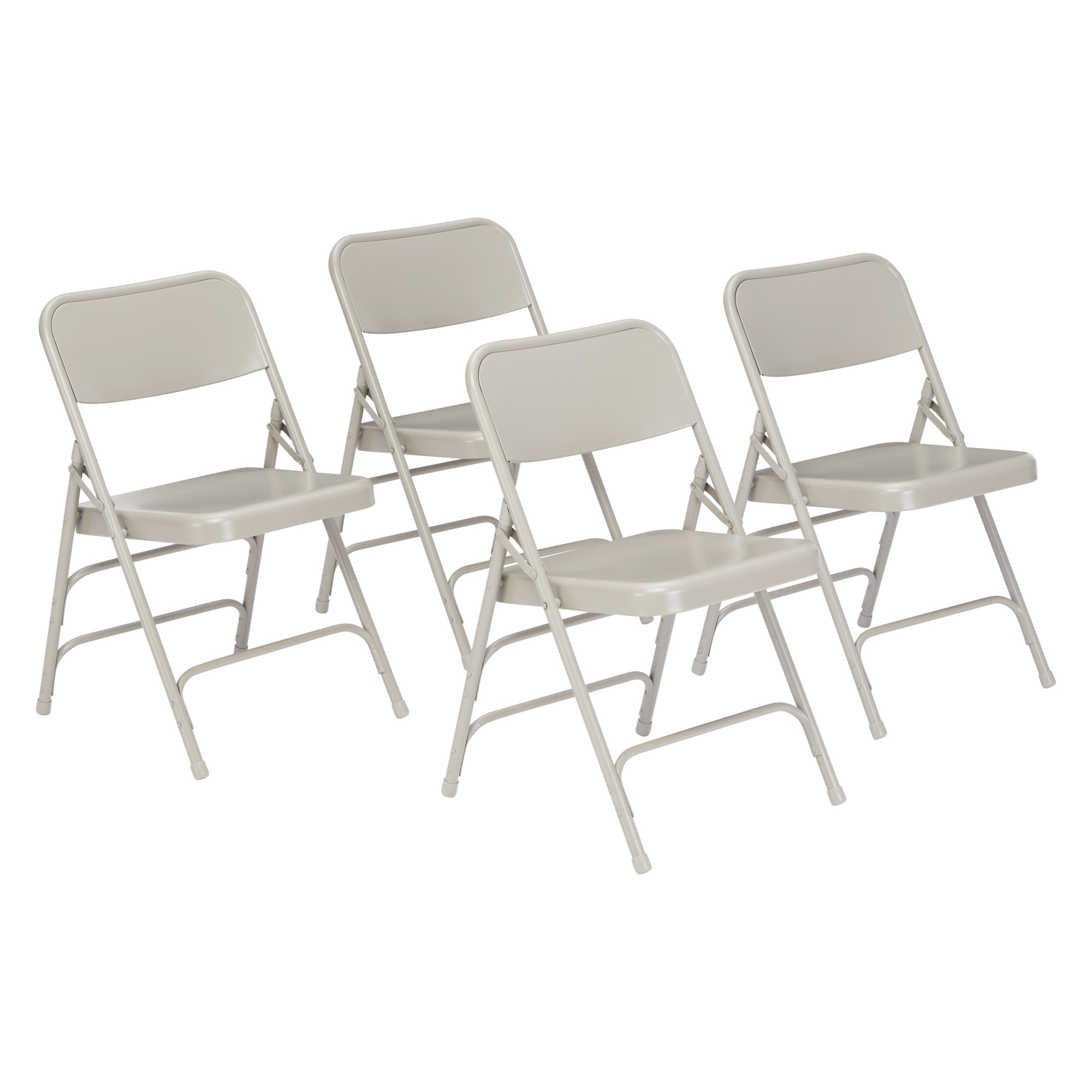 National Public Seating, 300 Series Triple Brace Folding Chair, Primary ...