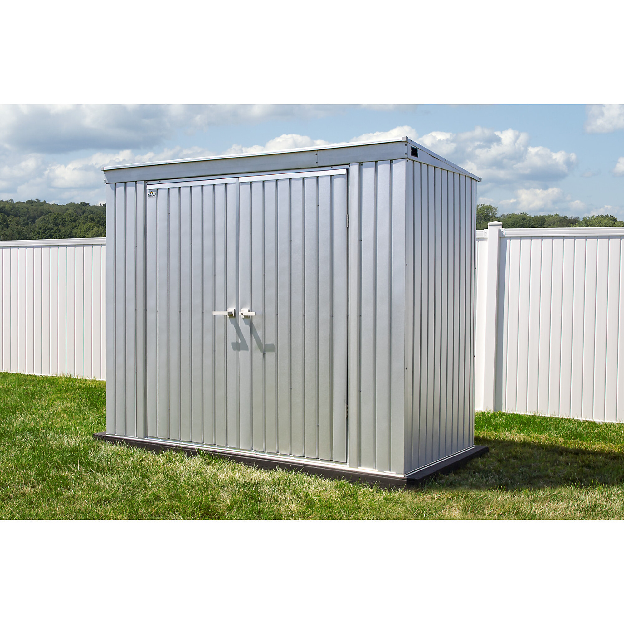 Arrow, Elite Steel Storage Shed, 8x4, Galvalume, Length 3.9 ft, Width 8 ...