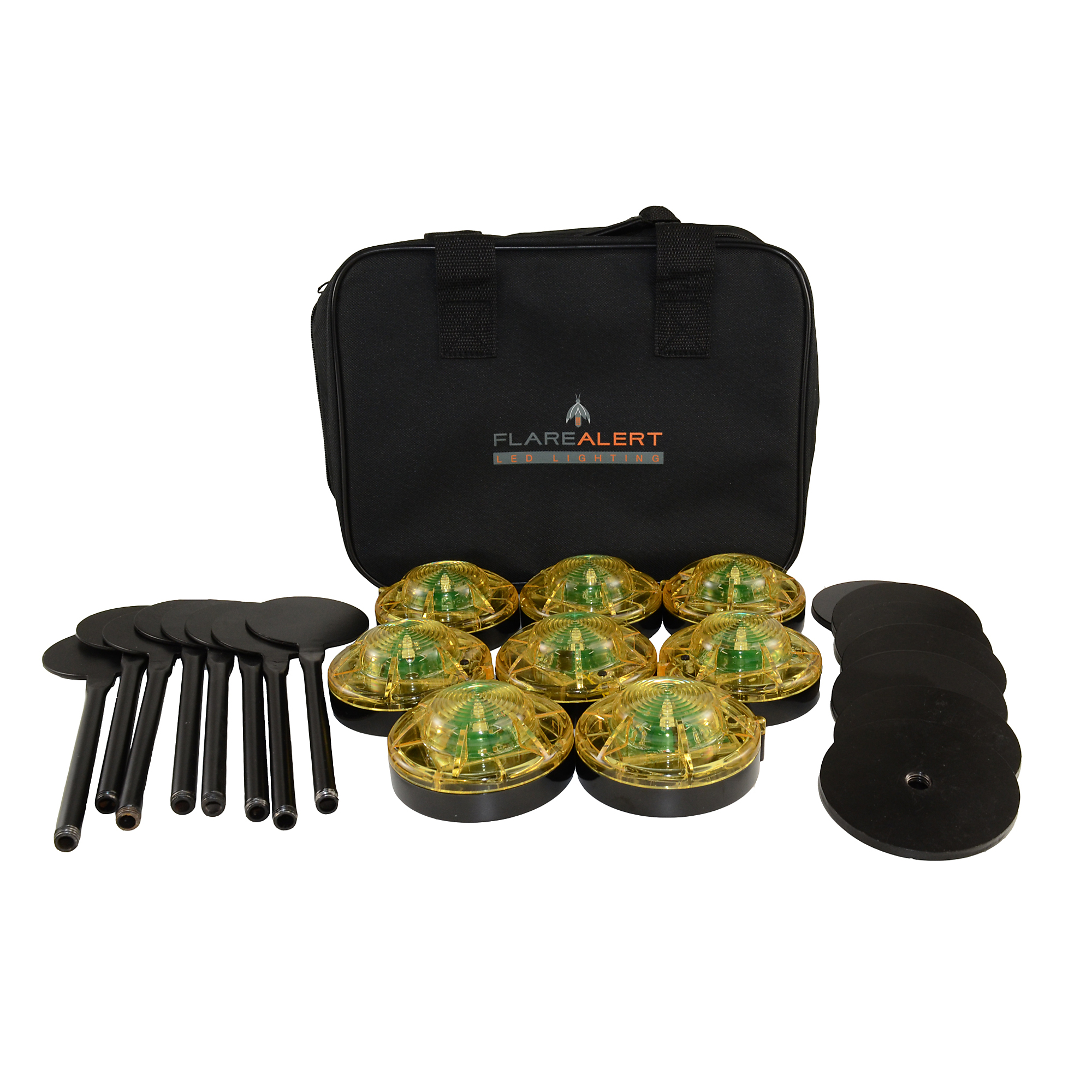 FlareAlert, Large LED Safety Beacon Pro Kit - Yellow, Case Type Bag ...