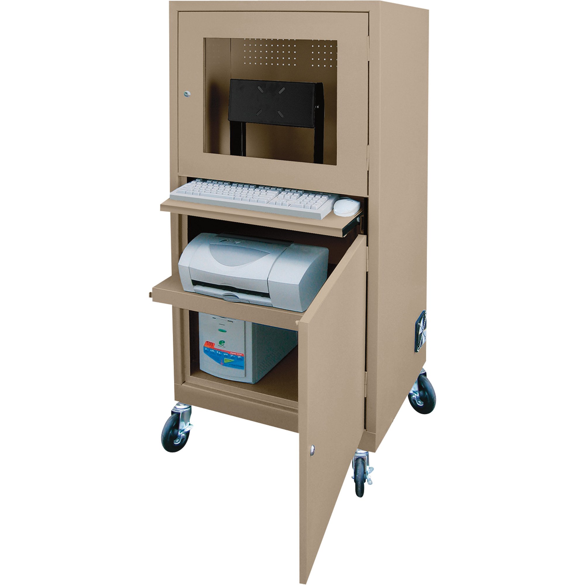 Sandusky Lee Steel Mobile Computer Security Workstation — For Flat ...