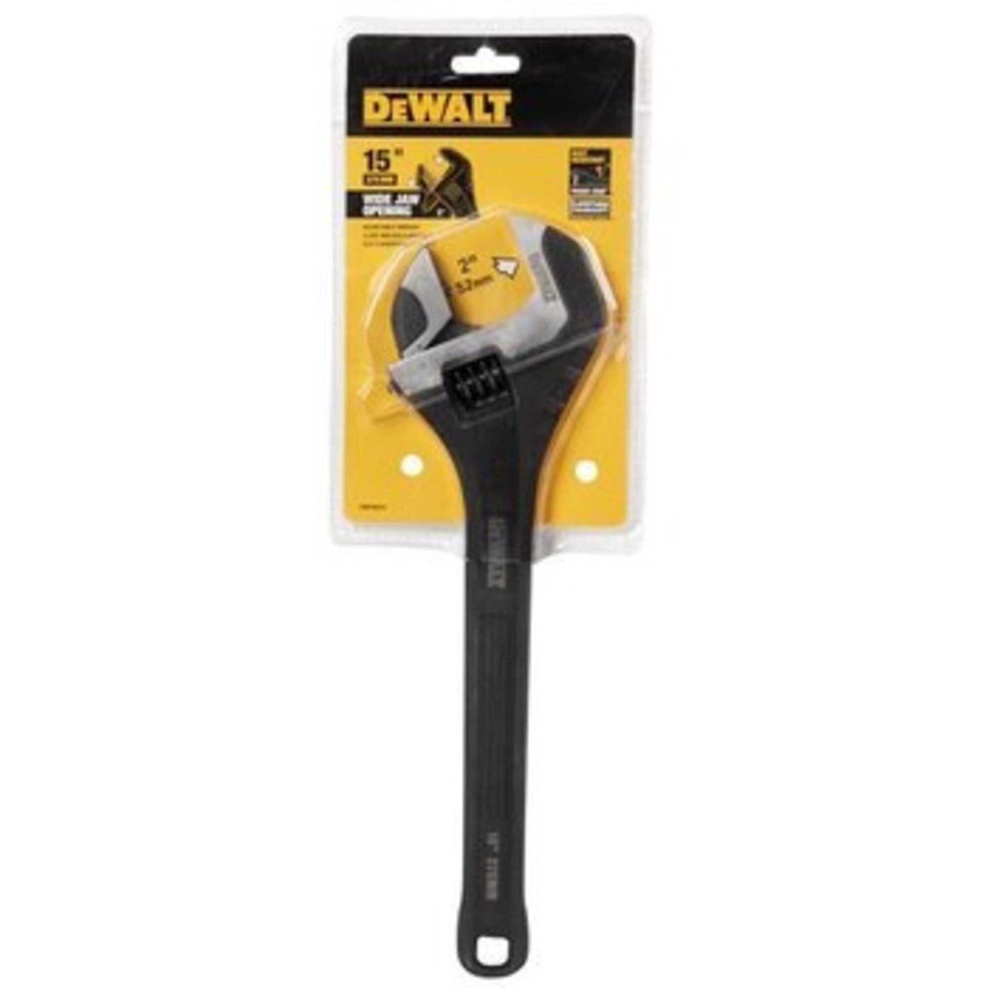 DEWALT, 15in. Durable Steel Adjustable Jaw Ratchet Wrench, Pieces (qty ...
