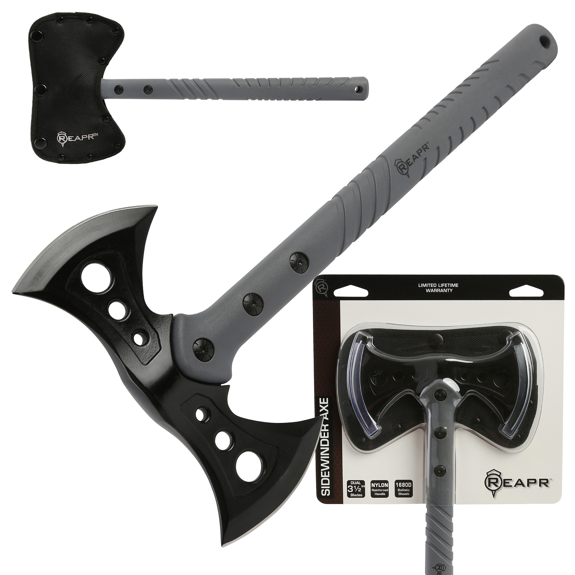 REAPR, Side Winder 14.5in. Double Head Axe, Blade Size 3.5 in, Handle ...