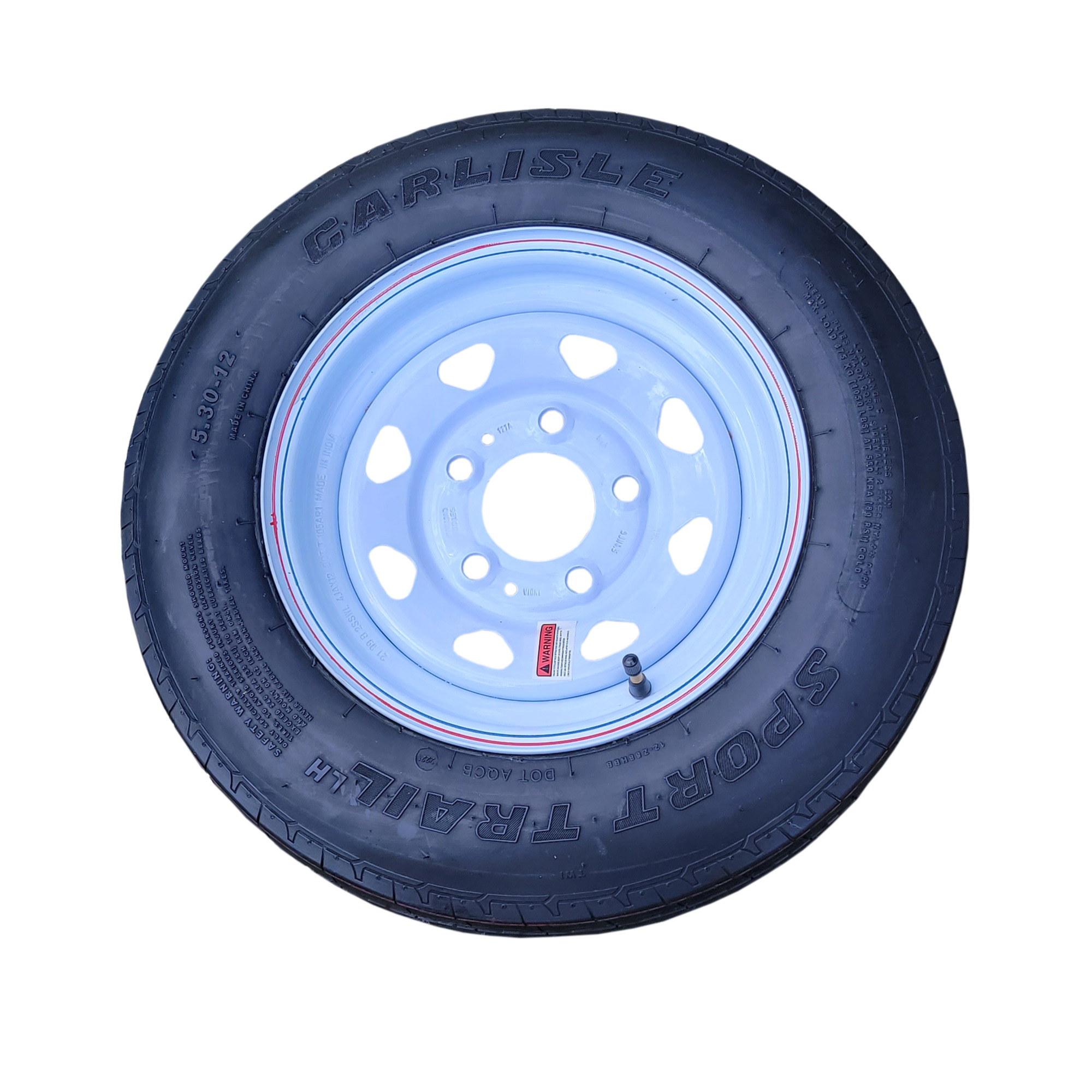 STIRLING, 5.30 x 12in. LRC Tire/Wheel Assembly, Tire Size 5.30 x 12 ...