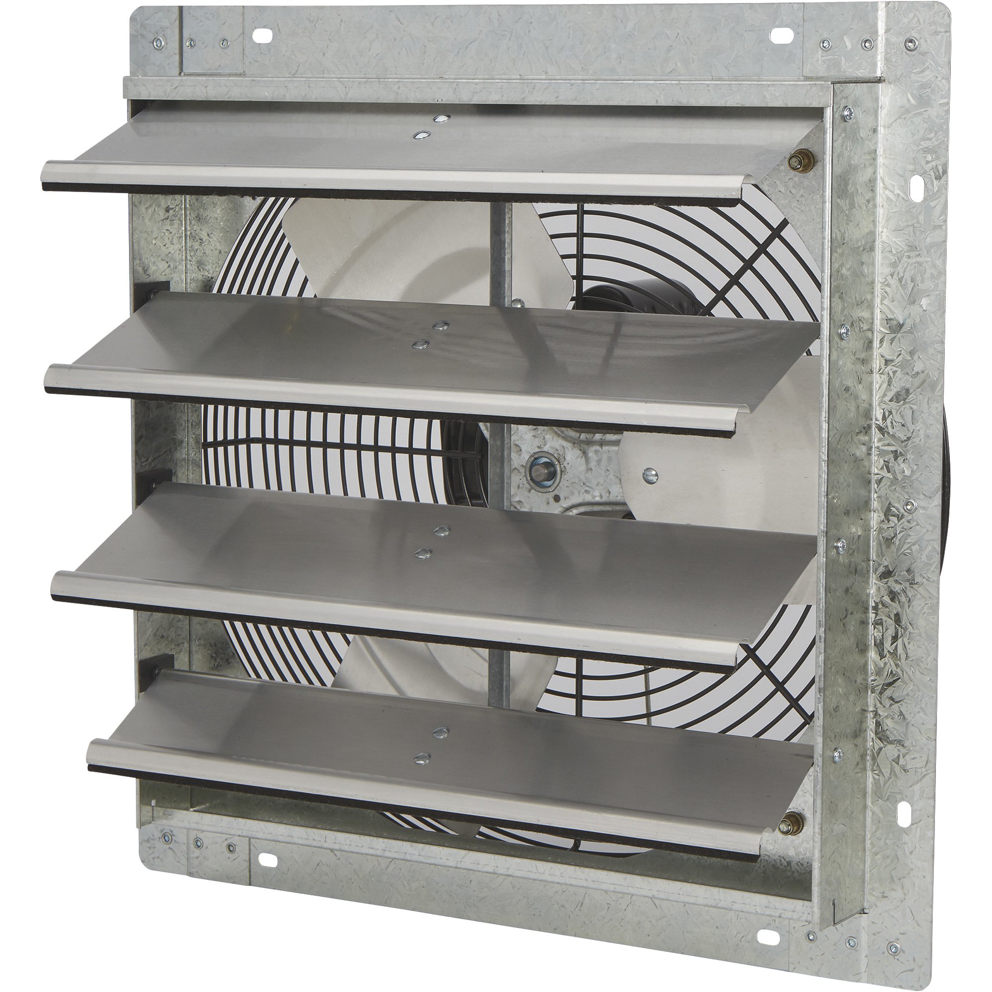 J&D Mfg., ES Shutter Fan, 24in., 115/230V, 1/2HP, Drive Type Direct ...