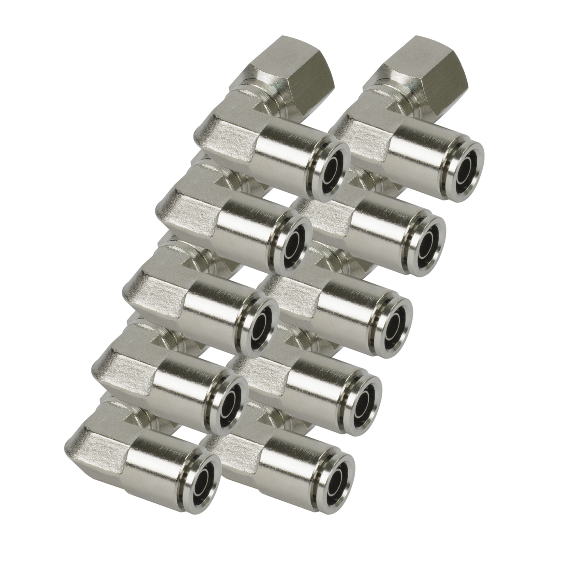 Viair 90 Degree Swivel Elbow PTC Fitting - 1/4in. NPT, Nickel-Plated ...