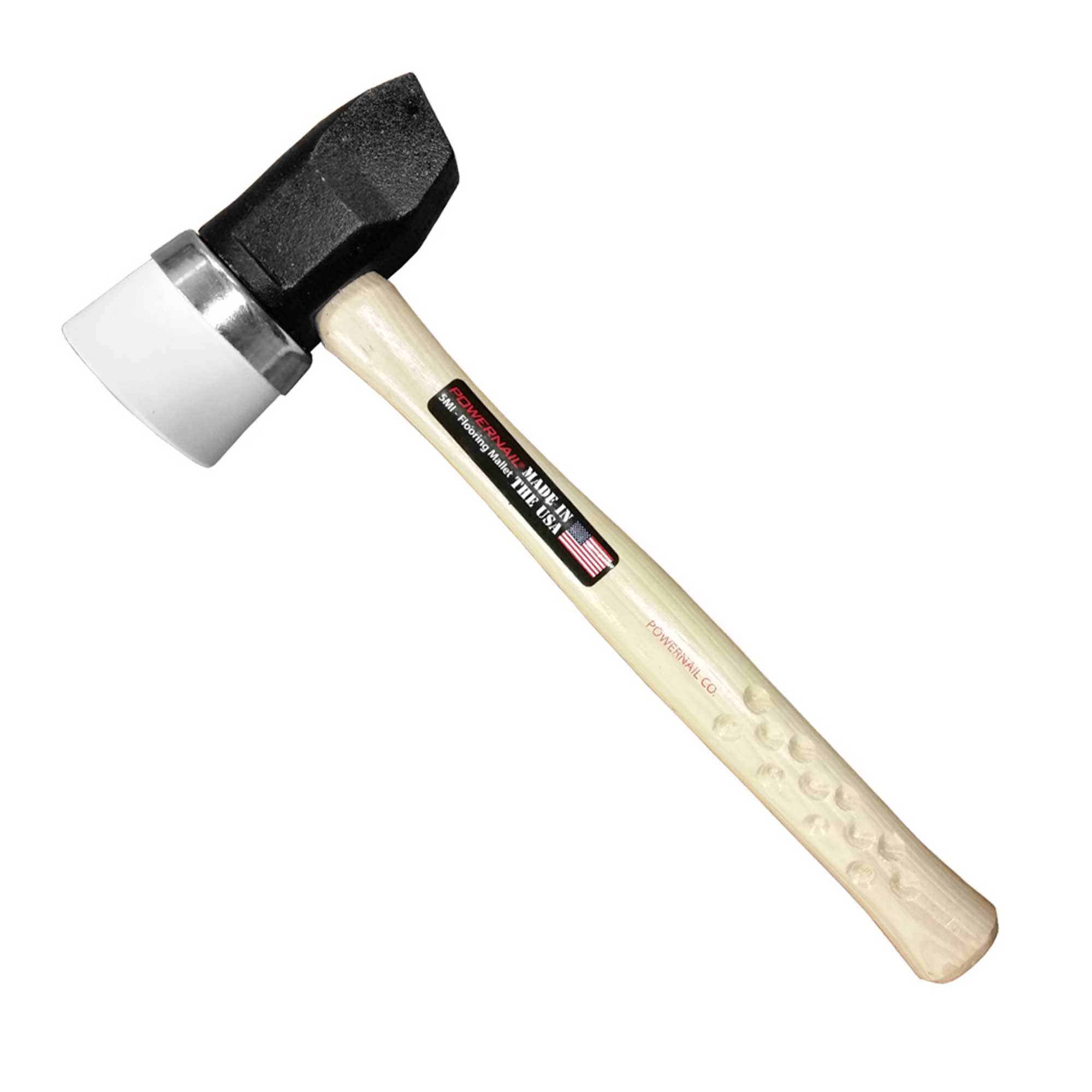 POWERNAIL, 5MI White Rubber Mallet, Single Cap 3.6LB Manual, Handle ...