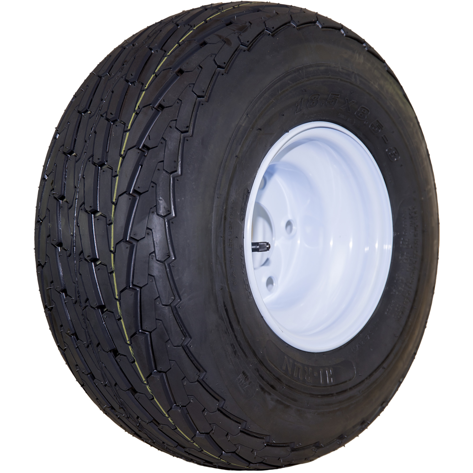 HI-RUN, Highway Trailer Tire Assembly, Bias-Ply, Tire Size 18.5X8.5-8 ...