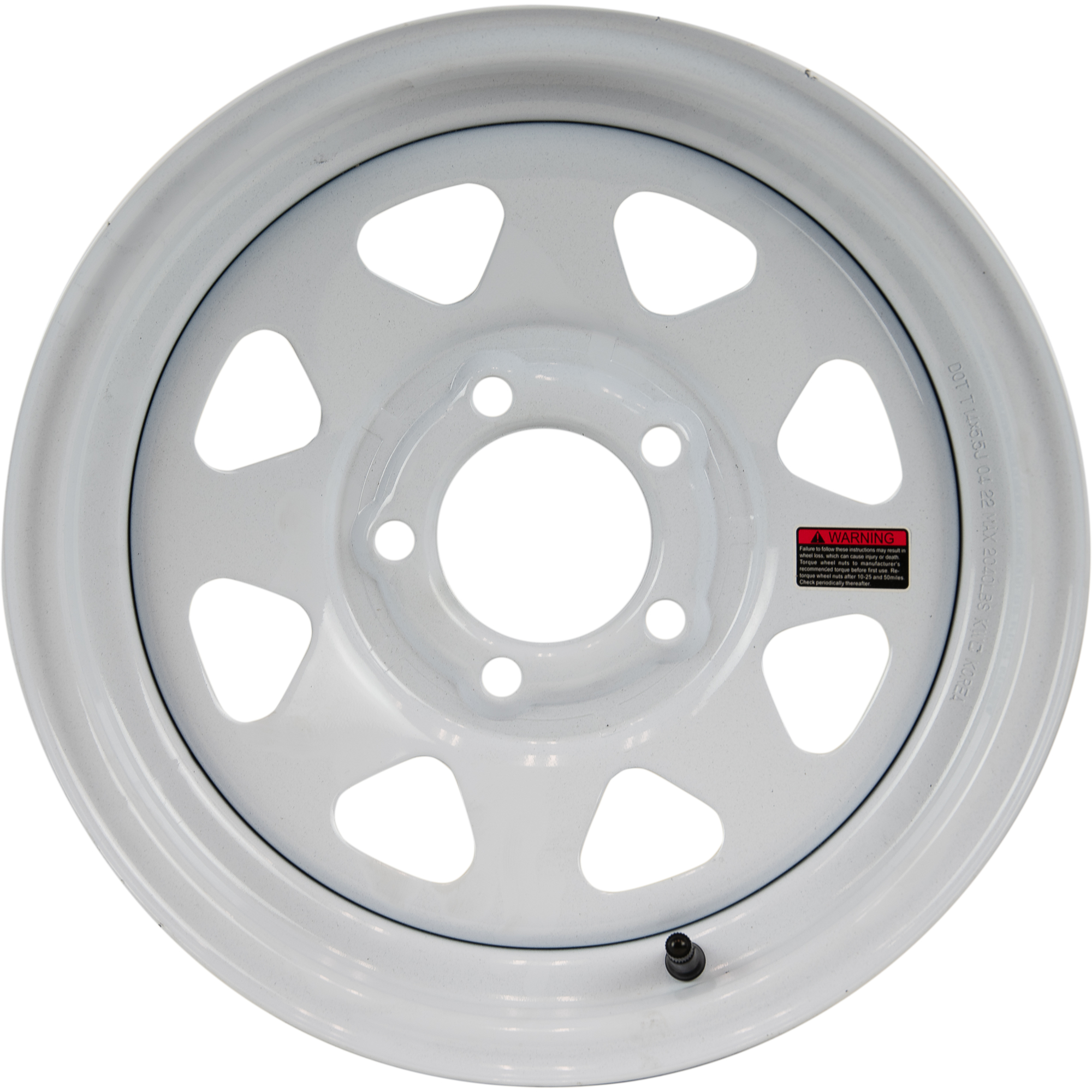 HI-RUN, White Wheel, 14X5.5 5-4.5, 8 Spoke, Tire Size 14X5.5 5-4.5 ...