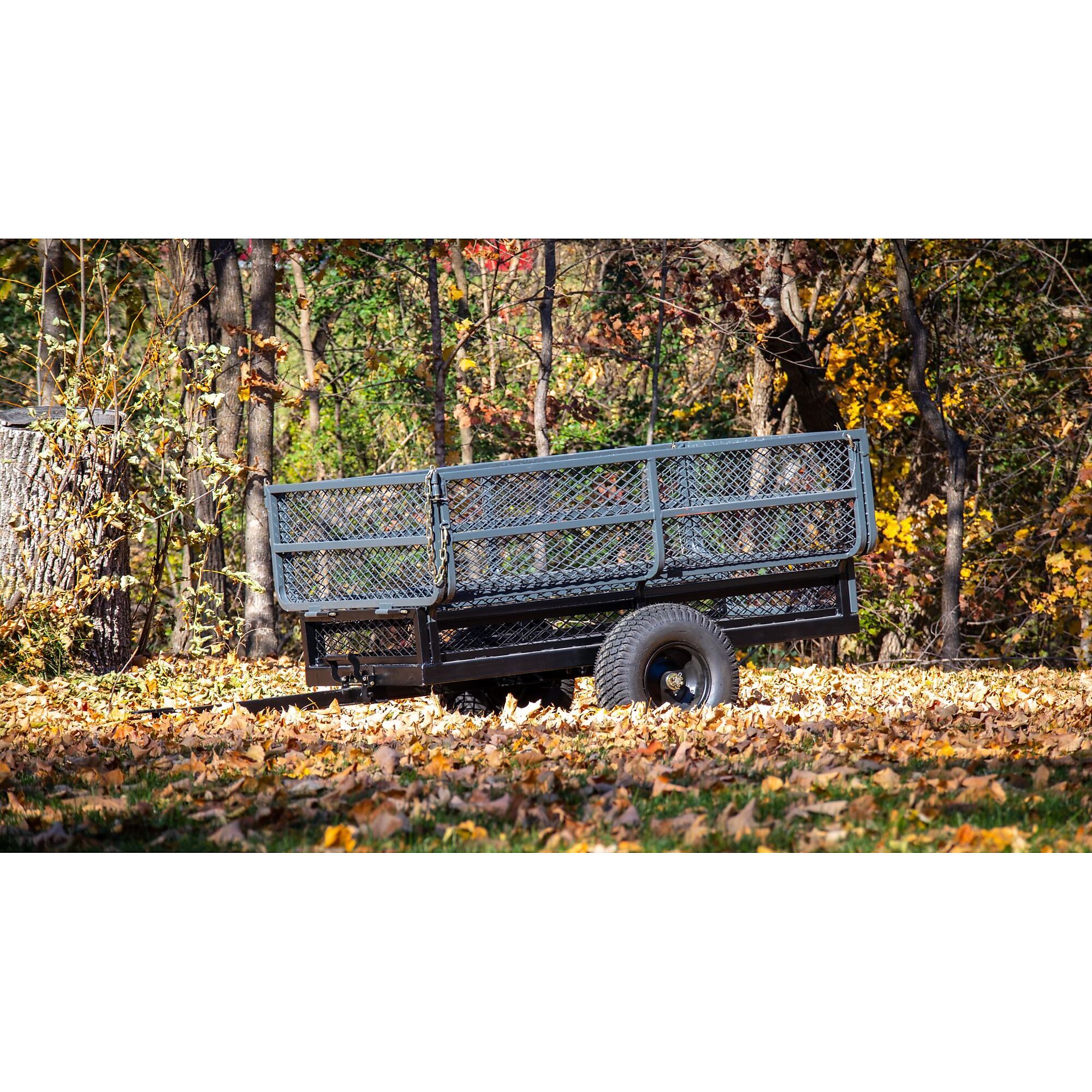 Yard Tuff, 30 x 60 Single Axle Dump Cart, Load Capacity 1400 lb, Model ...