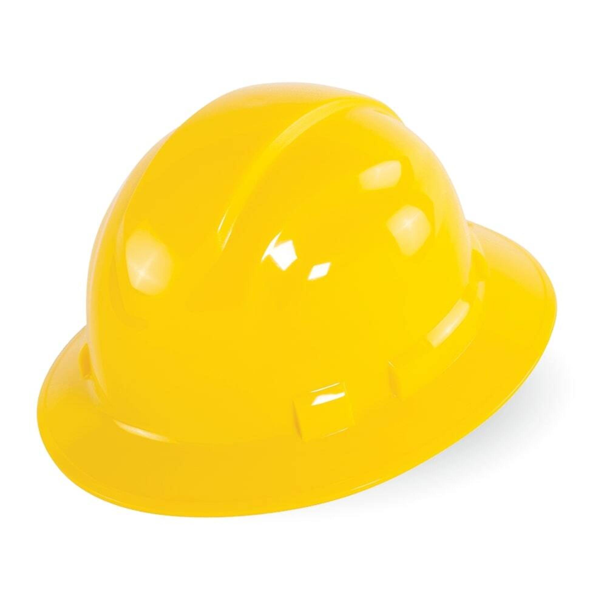 Bullhead Safety, Yellow, Class E, Unvented, Full Brim Style, Hard Hat ...