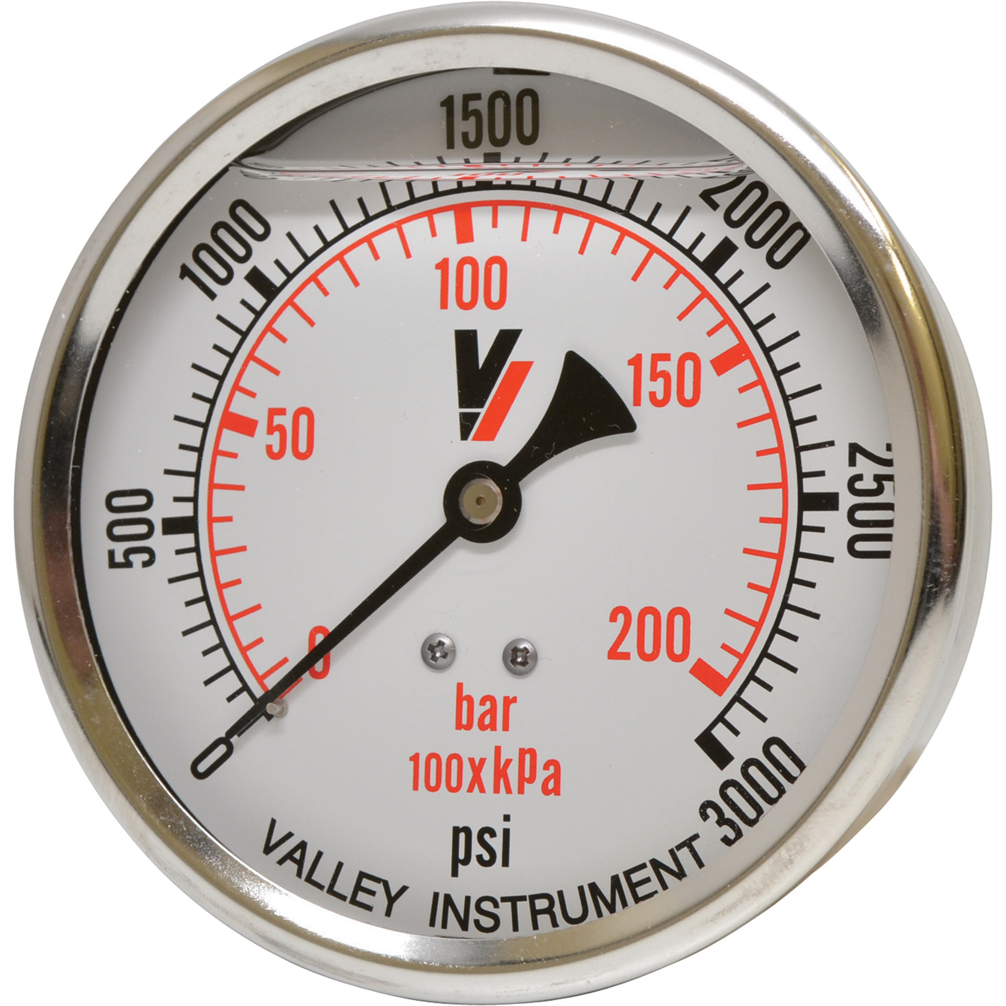 Valley Instrument Hydraulic Pressure Gauge, Liquid Filled, 5,000 PSI ...