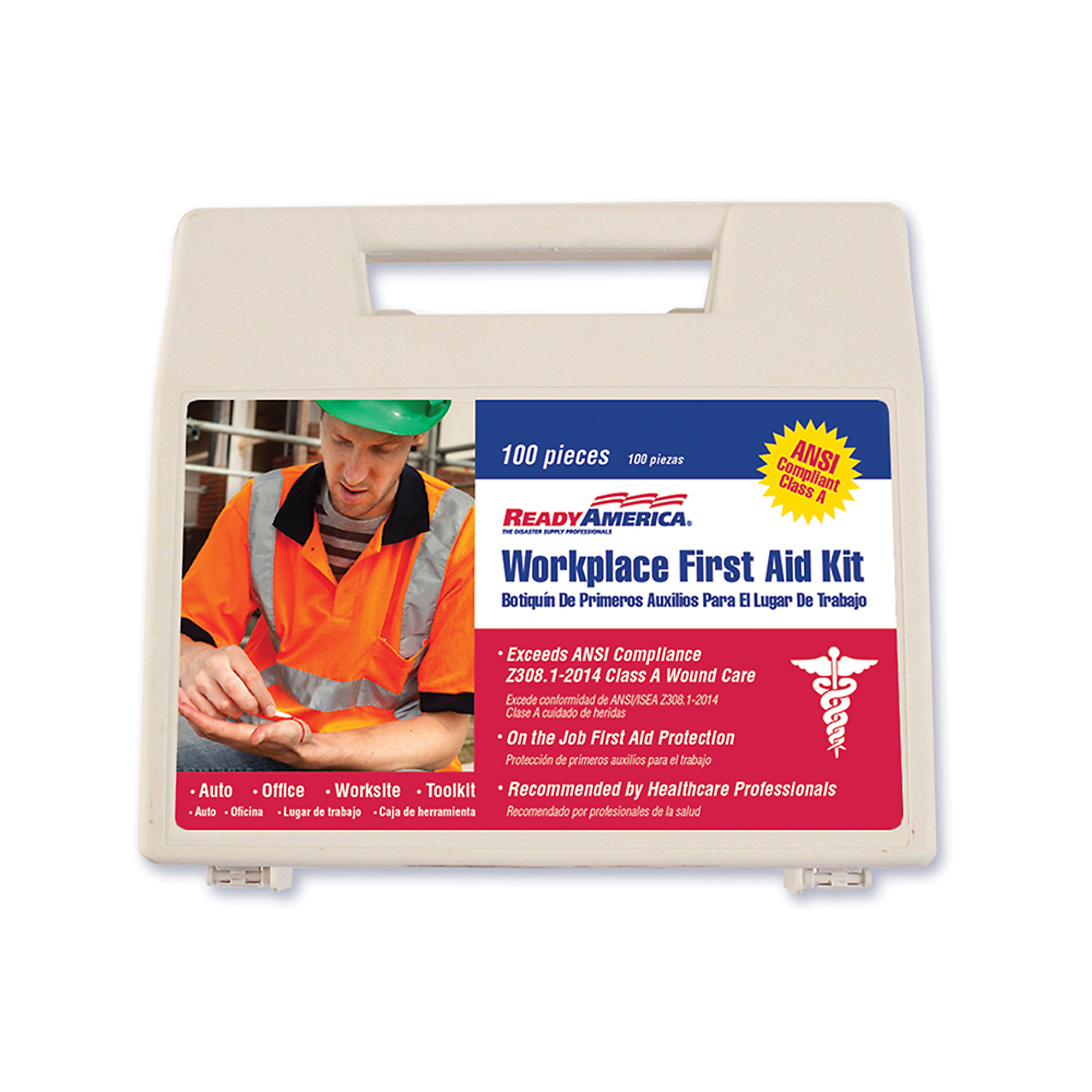 Ready America, Workplace First Aid Kit, 100 Piece (2 pack), Items Per ...