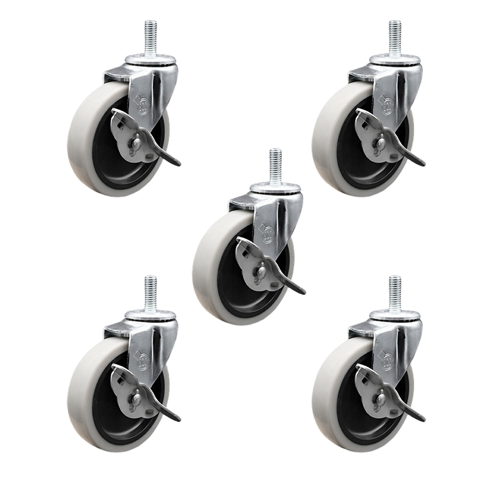 Service Caster, 4in. Stem Casters, Wheel Diameter 4 in, Caster Type ...