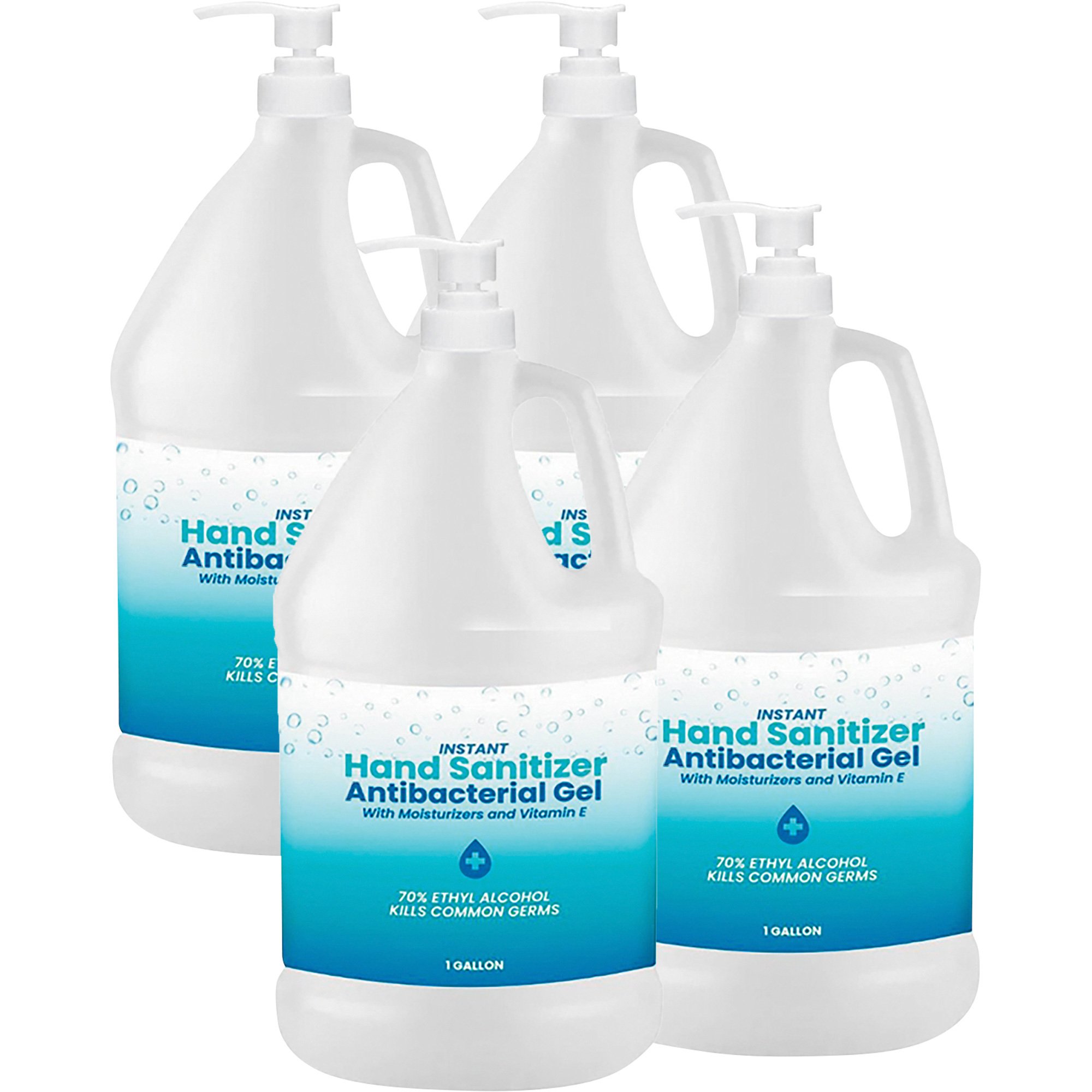 70% Alcohol Instant Hand Sanitizer — 4-Pack of 1-Gallon Bottles With ...