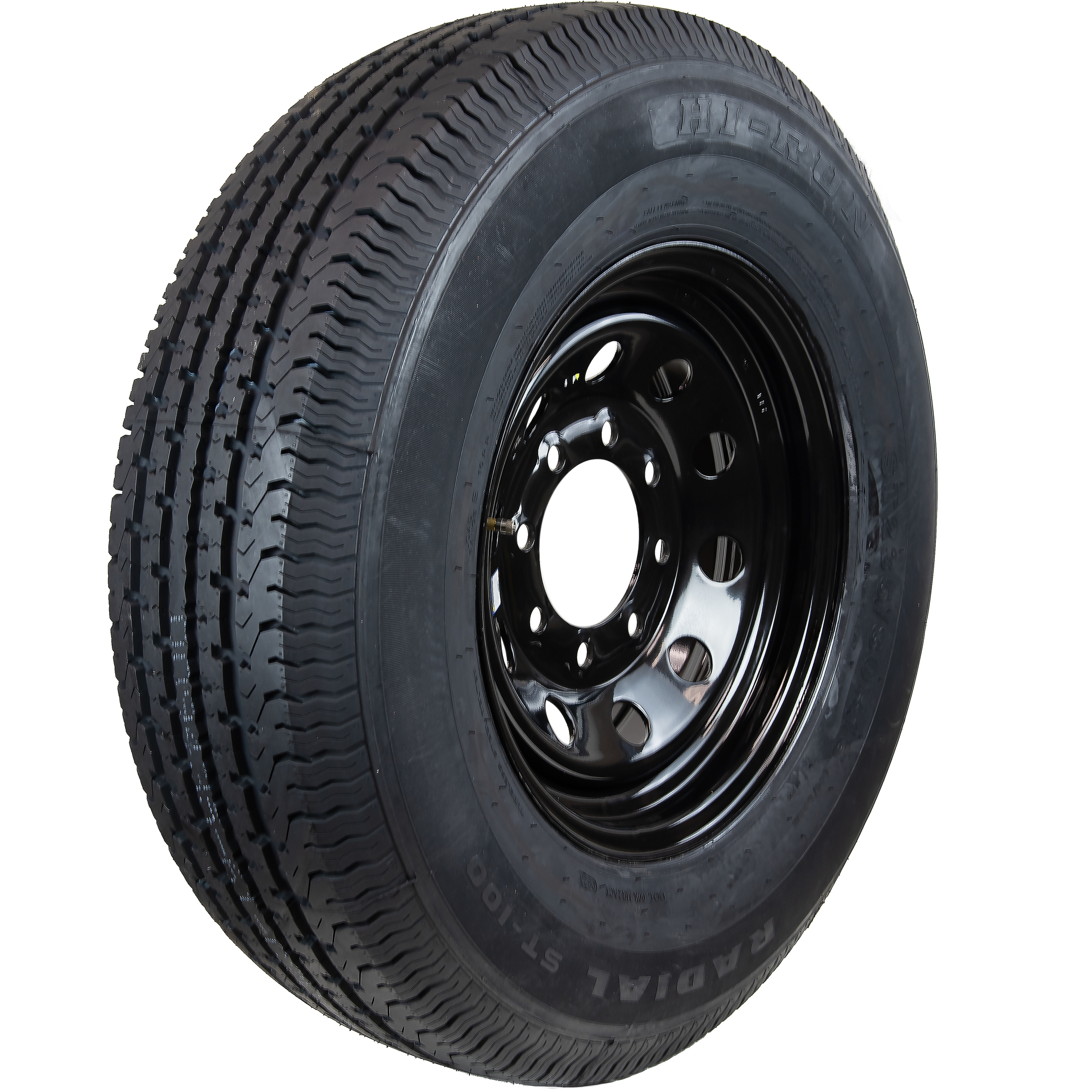 HI-RUN, Highway Trailer Tire Assembly, Radial, Black Mod, Tire Size ...