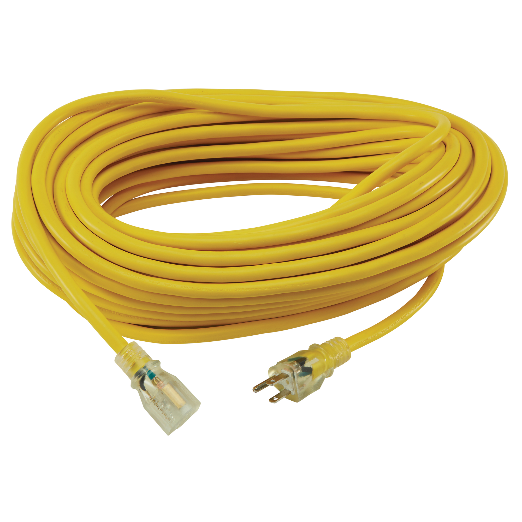 Strongway Outdoor Extension Cord, 100ft., 12/3 Ga., 15 Amps, Yellow ...