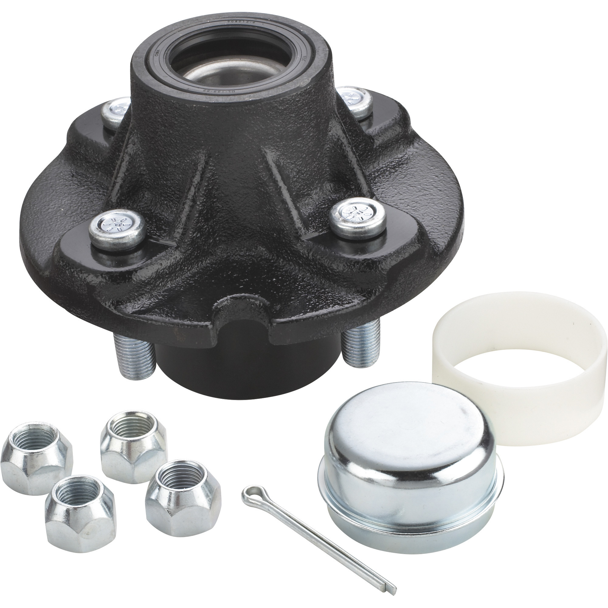 Ultra-Tow High-Speed Trailer Hub, 4 on 4in., 1,250-Lb. Capacity, Single ...