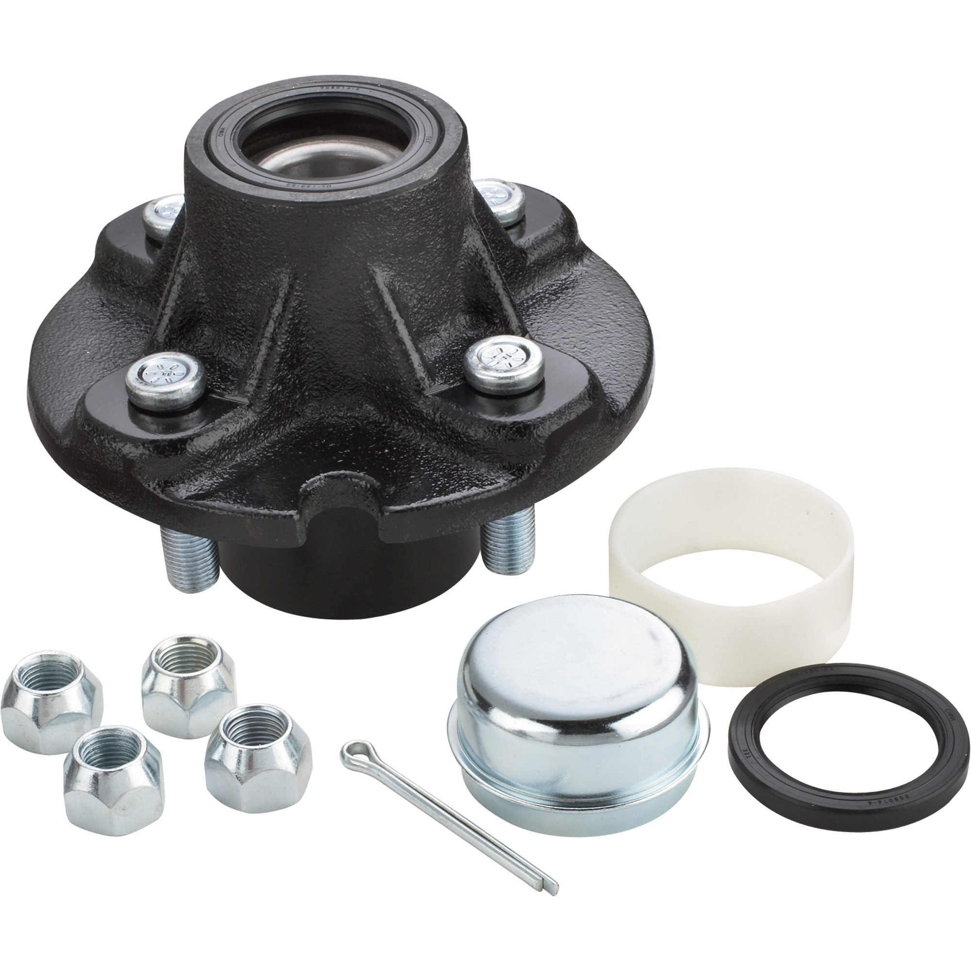 Ultra-Tow High Speed Trailer Hub, 4 on 4in., 1350-Lb. Capacity, Single ...