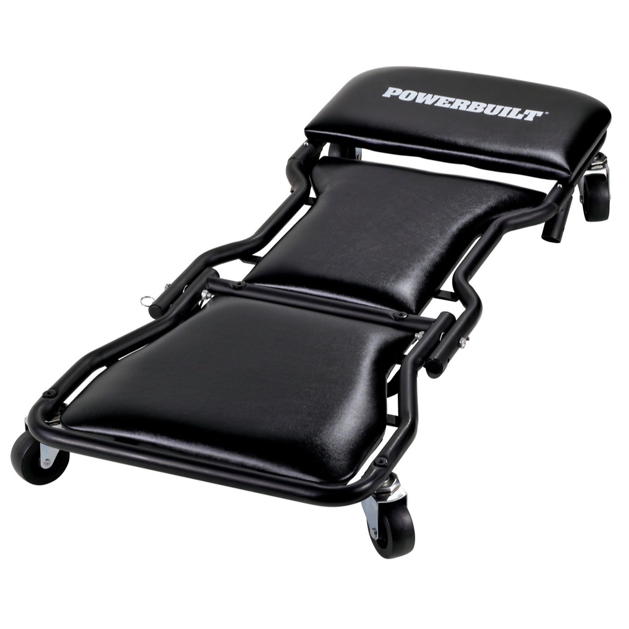 Powerbuilt, 42in. Triplex 3in.-1 Floor Creeper Seat, Capacity 300 lb ...