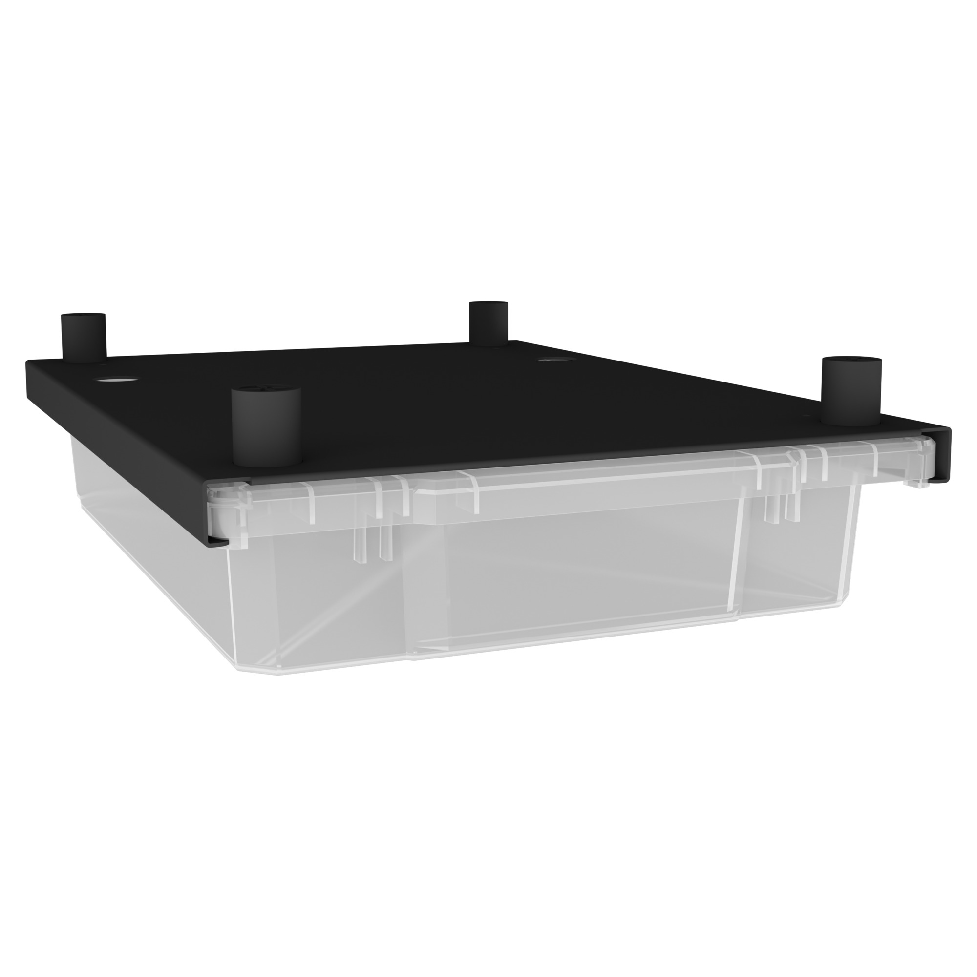 Hirsh Industries, Under Desk Hanging Bin Bracket with 3in. tote bin ...