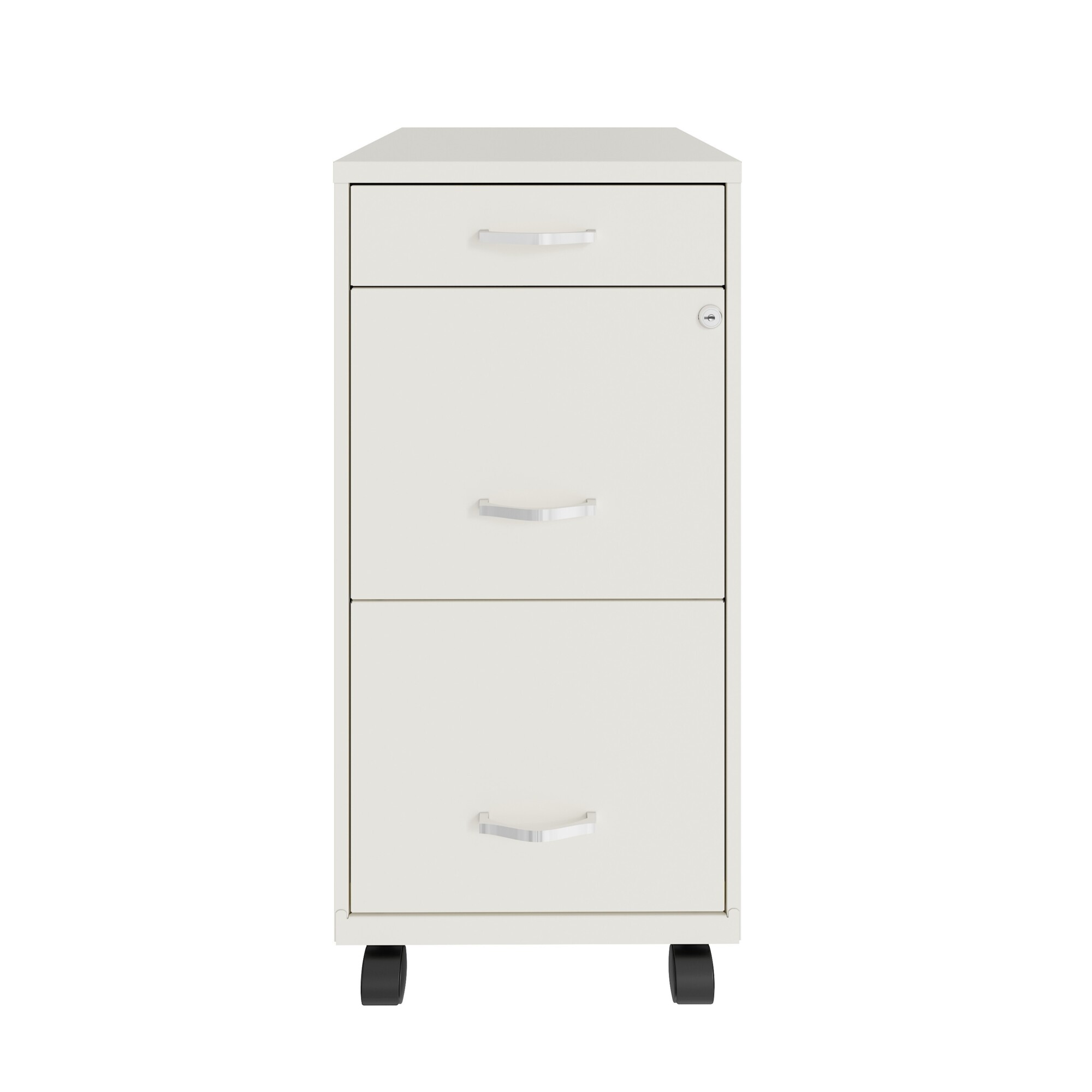 Hirsh Industries, 3 Drawer Mobile Letter Width File Cabinet, Width 14. ...