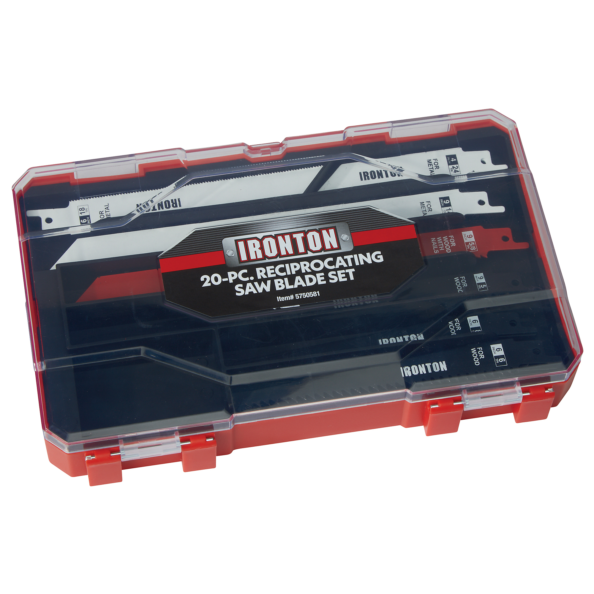 Ironton 20-Pc. Reciprocating Saw Blade Set, 6 TPI | Northern Tool
