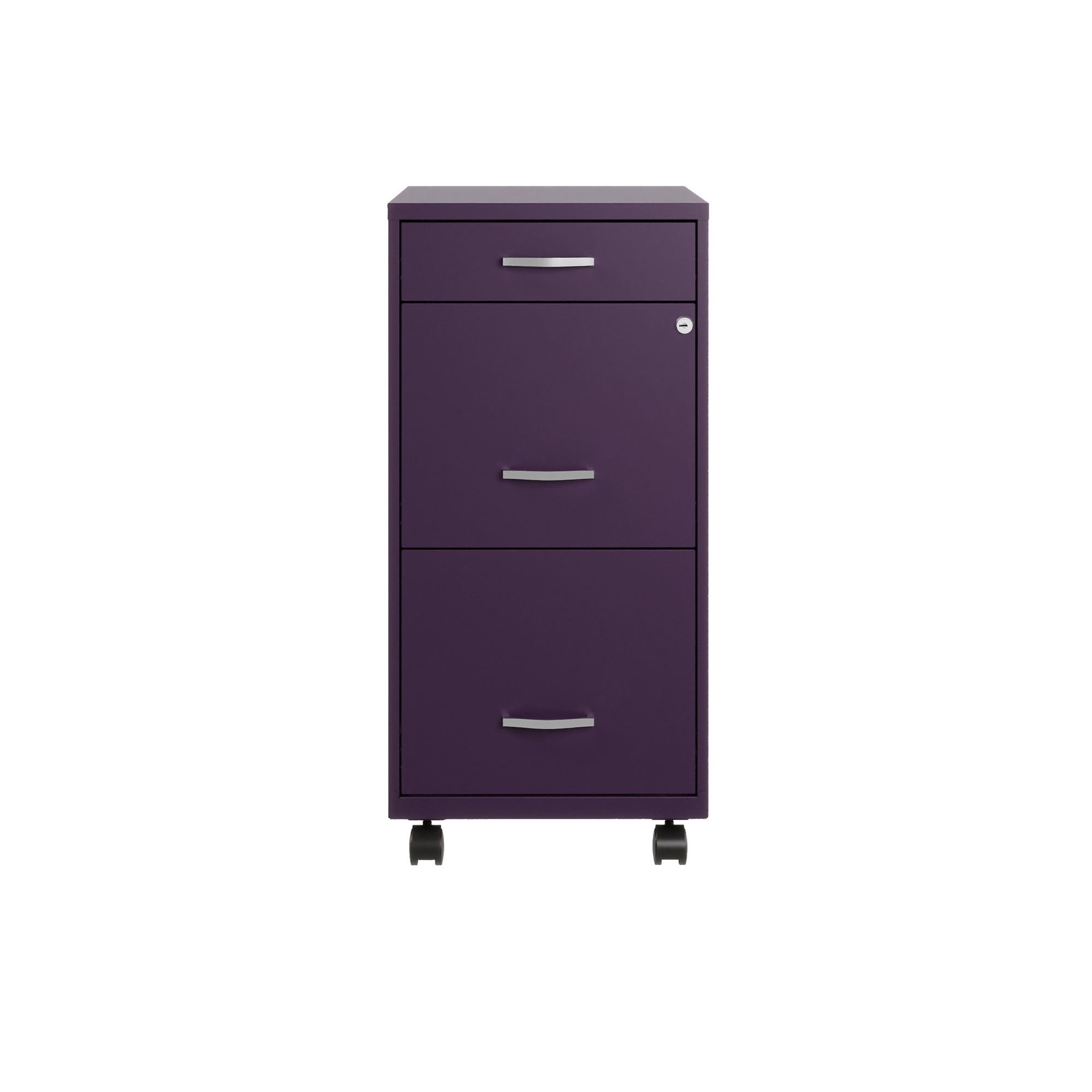 Hirsh Industries, 3 Drawer Mobile Letter Width File Cabinet, Width 14. ...