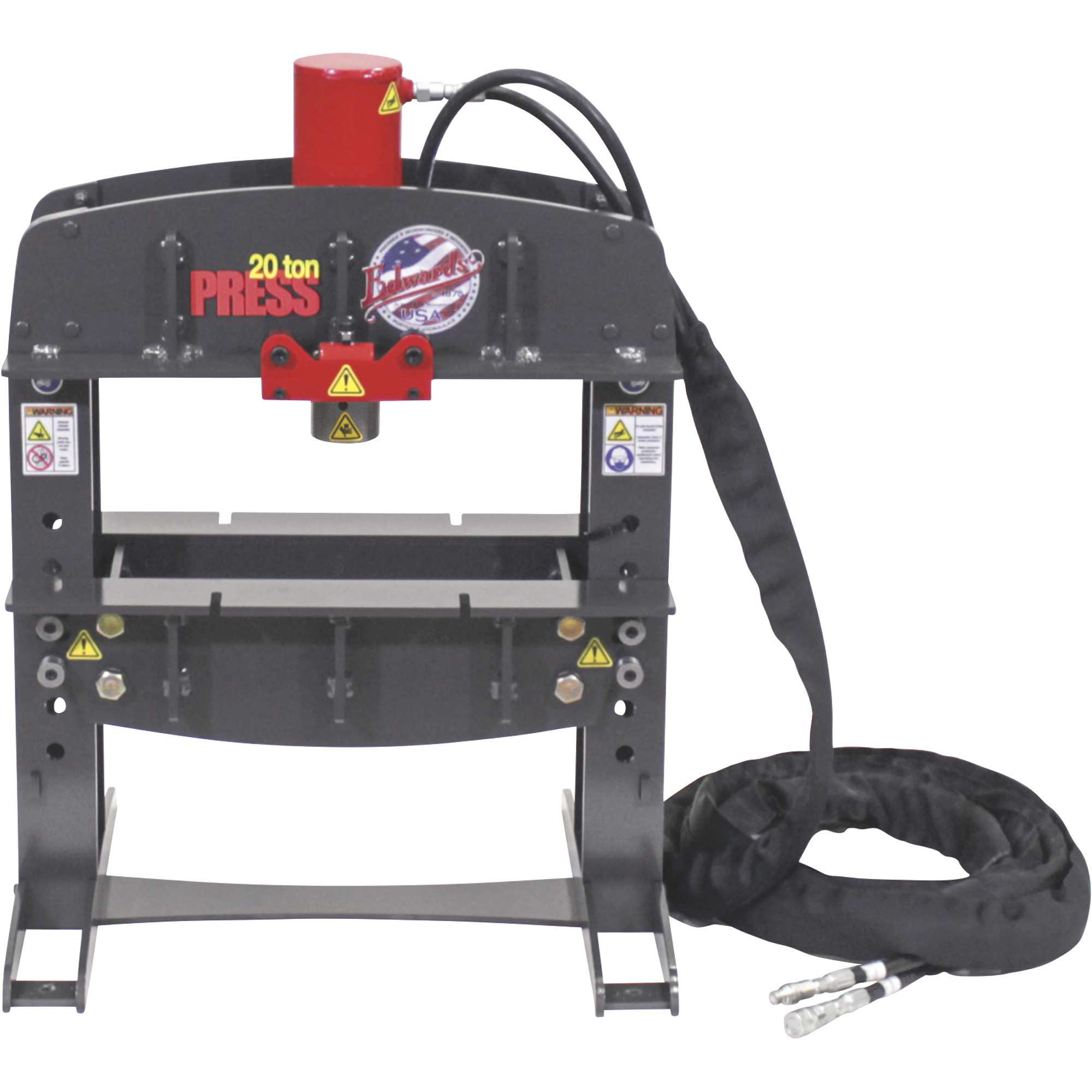 Arcan 40-Ton Pneumatic Shop Press with Press Bed Winch, Sliding Head ...