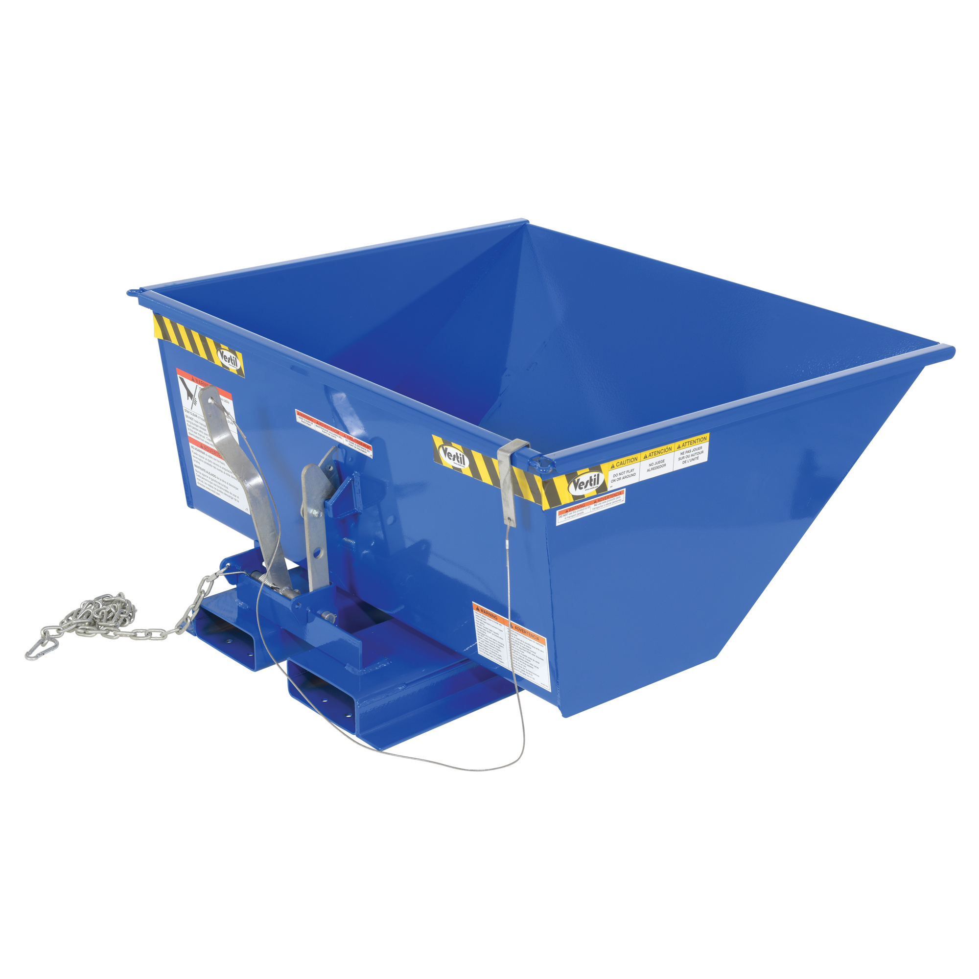 Vestil, Low profile self dumping hopper .5 cubic yard, Capacity 2000 lb ...