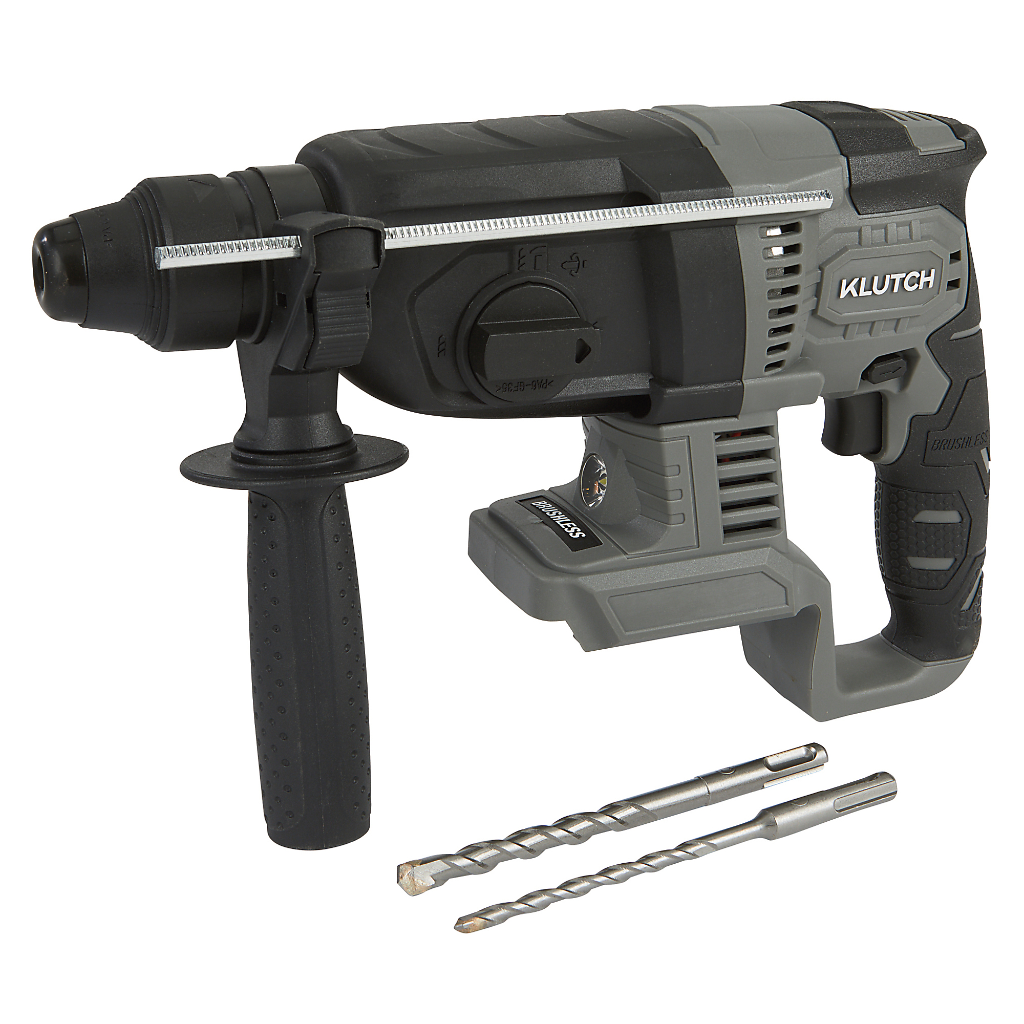 Klutch SDS-Plus Rotary Hammer, KLiQ 20V, Cordless, Brushless, Bare Tool ...