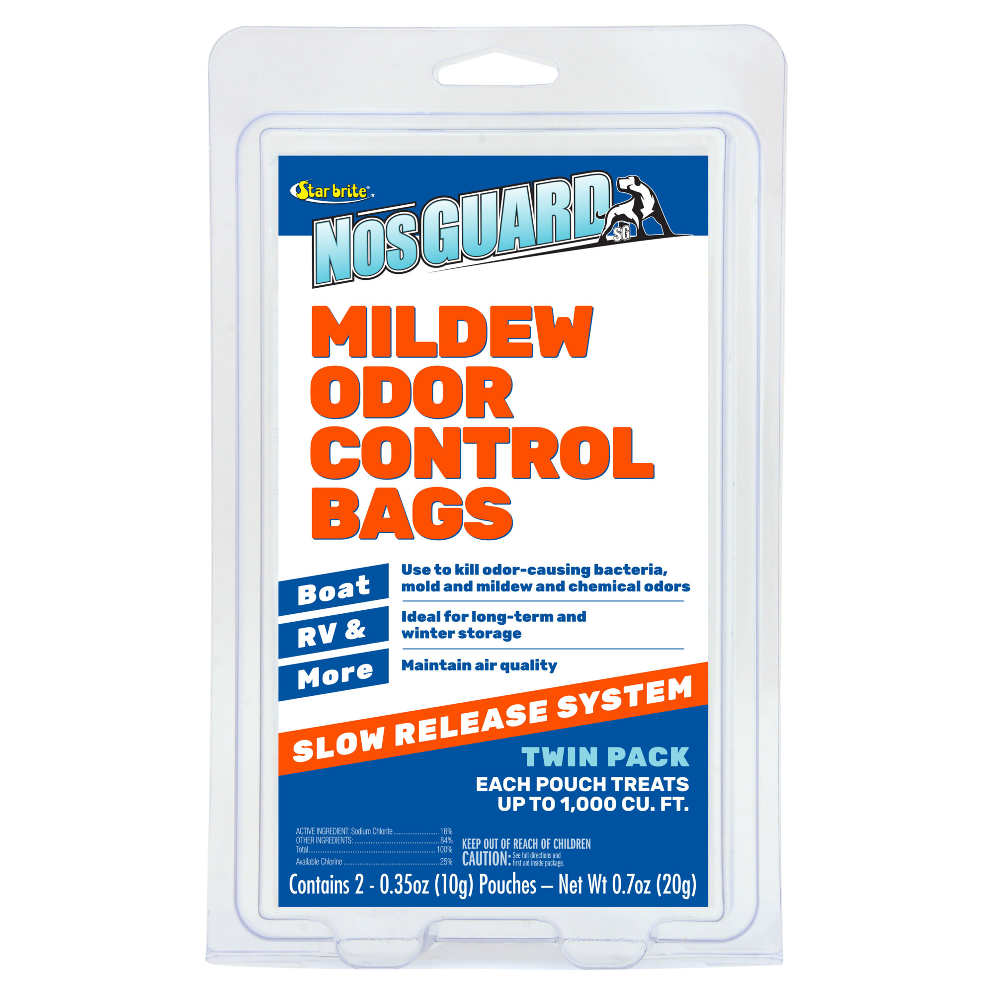 StarBrite, NosGuard Mildew Odor Control Slow Release 2-10g, Included ...