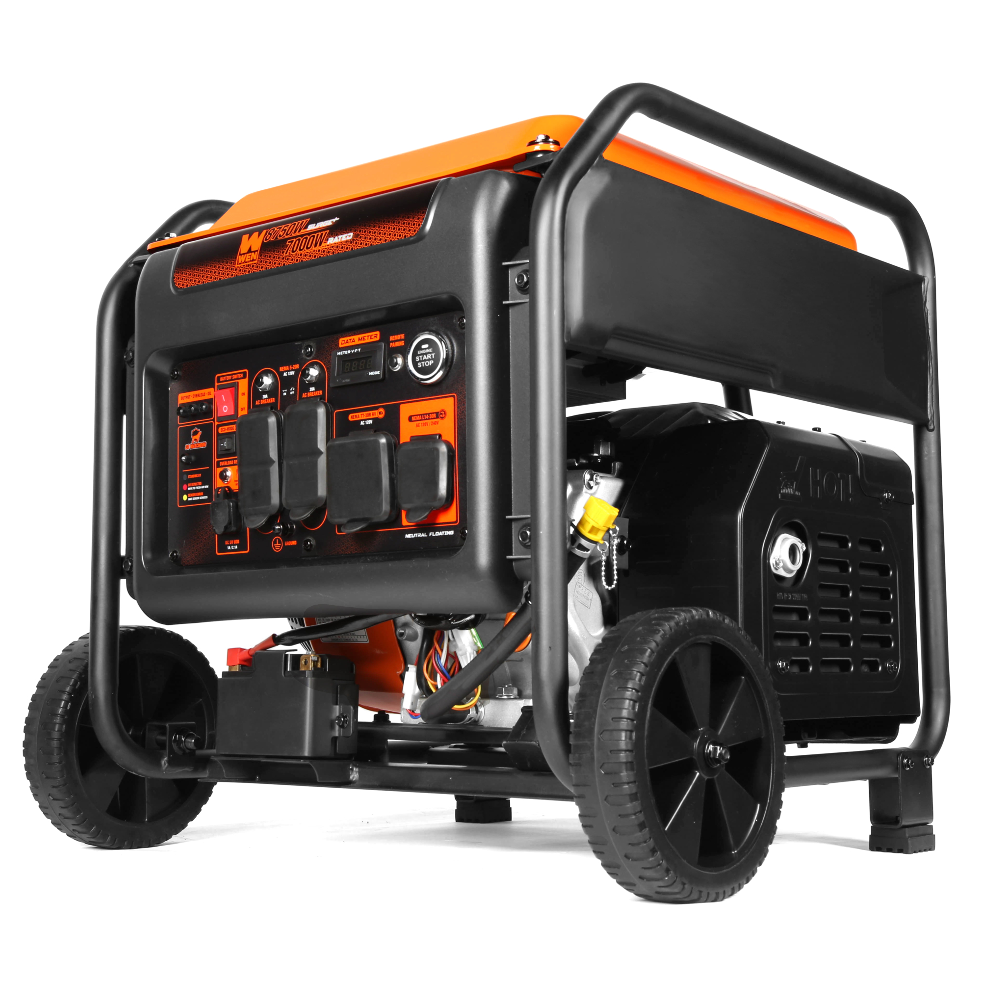 WEN, 8750W Dual Fuel Open Inverter Generator, CO Sensor, Surge Watts ...