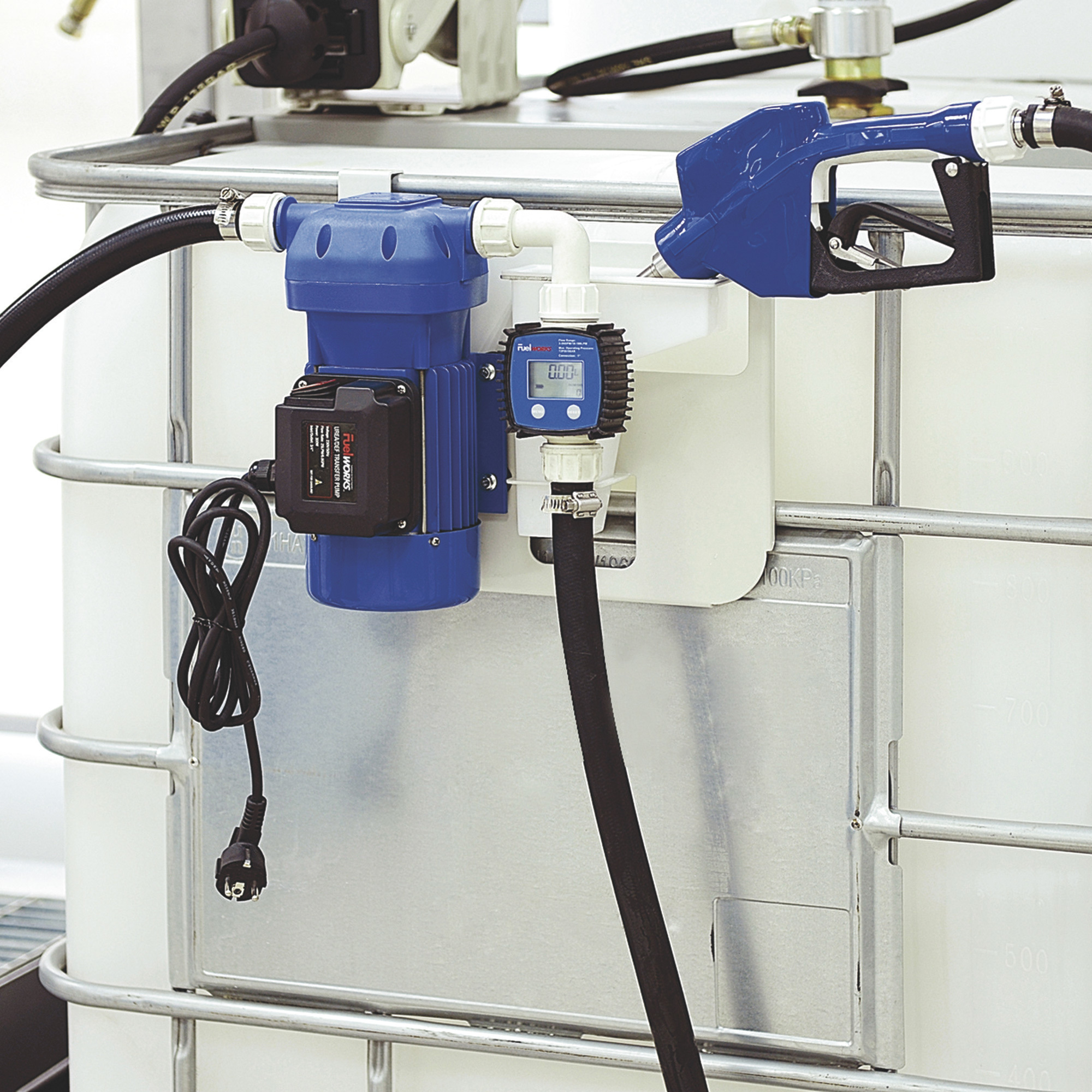 FuelWorks DEF Transfer Pump Kit, 120 Volt AC, 8 GPM, Automatic Nozzle ...