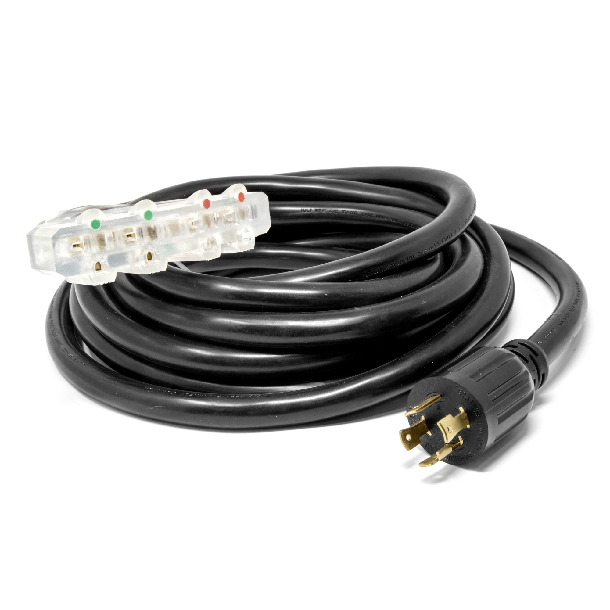 WEN, 25ft. 30-Amp STW 10/4 Generator Extension Cord, Amps 30 Cord ...
