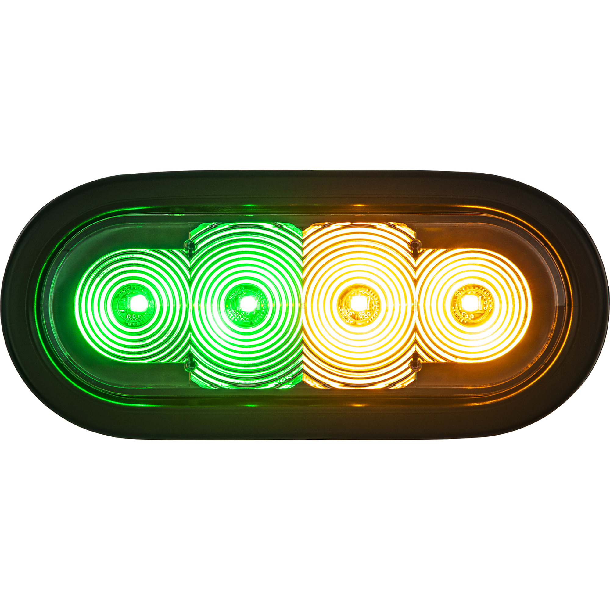 Buyers Products, 6in. Oval Strobe Light with Amber/Green LEDs, Light ...