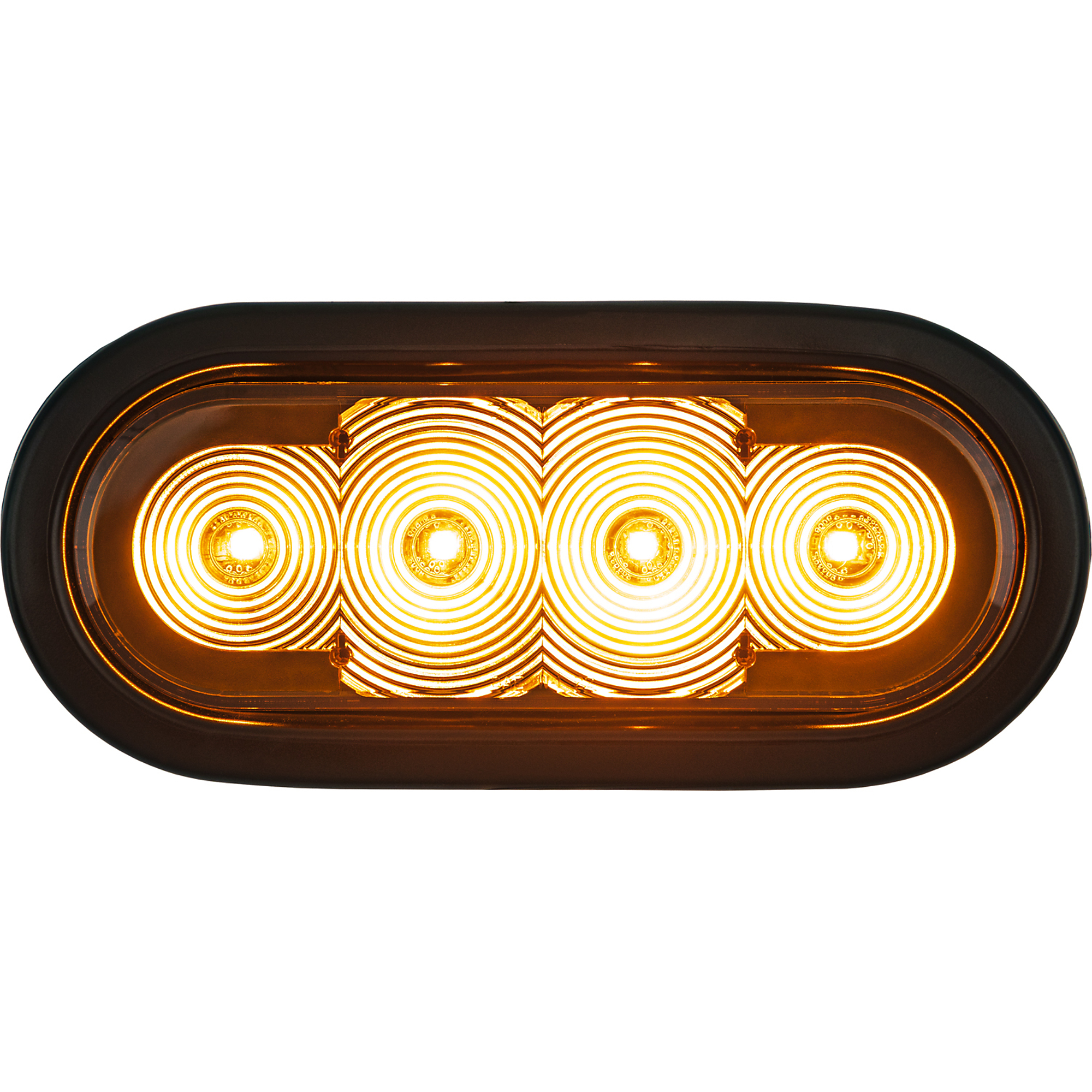 Buyers Products, 6in. Oval Strobe Light with Amber LEDs and Lens, Light ...