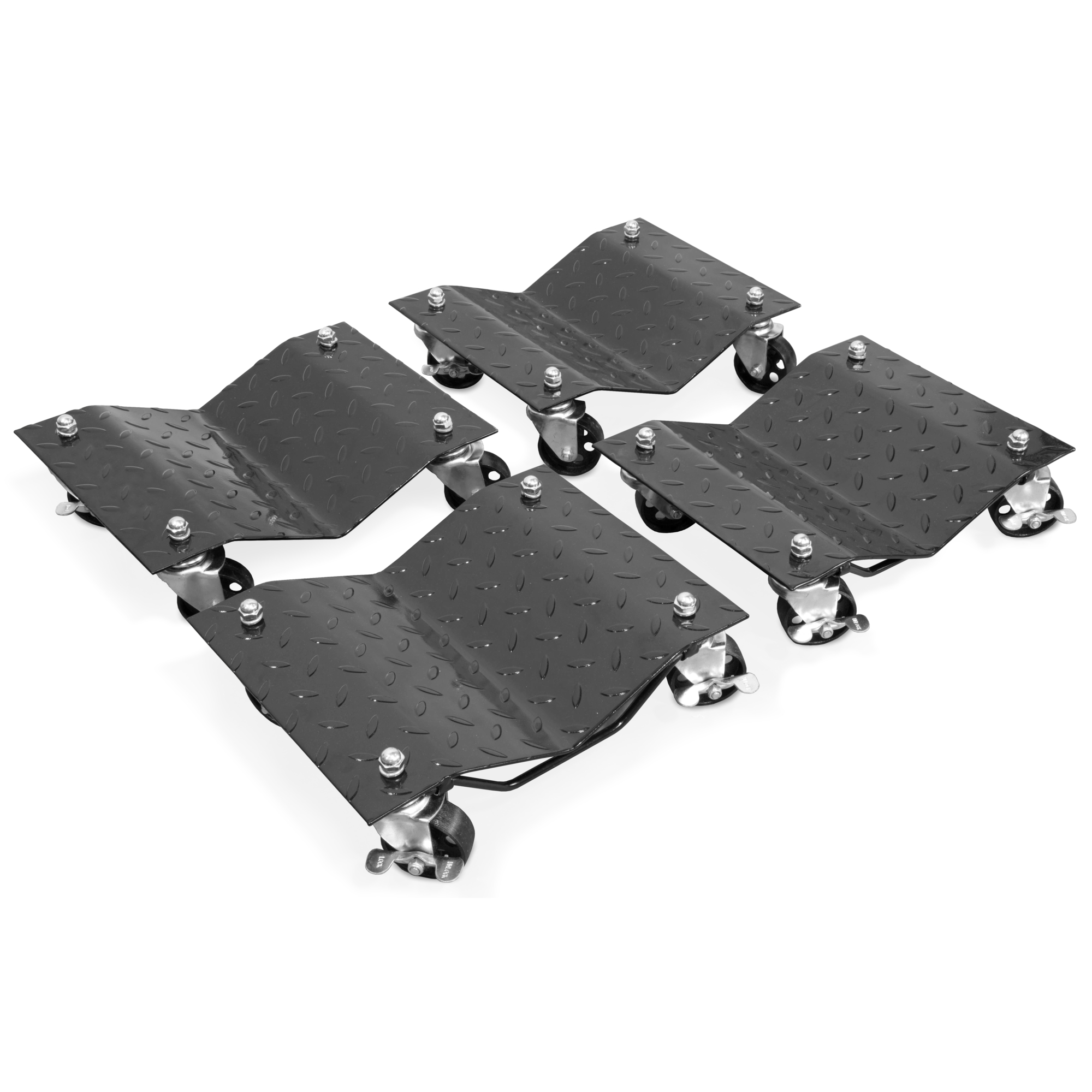 WEN, 6000-Pound Capacity Vehicle Dollies with Brakes, 4 Capacity 6000 ...