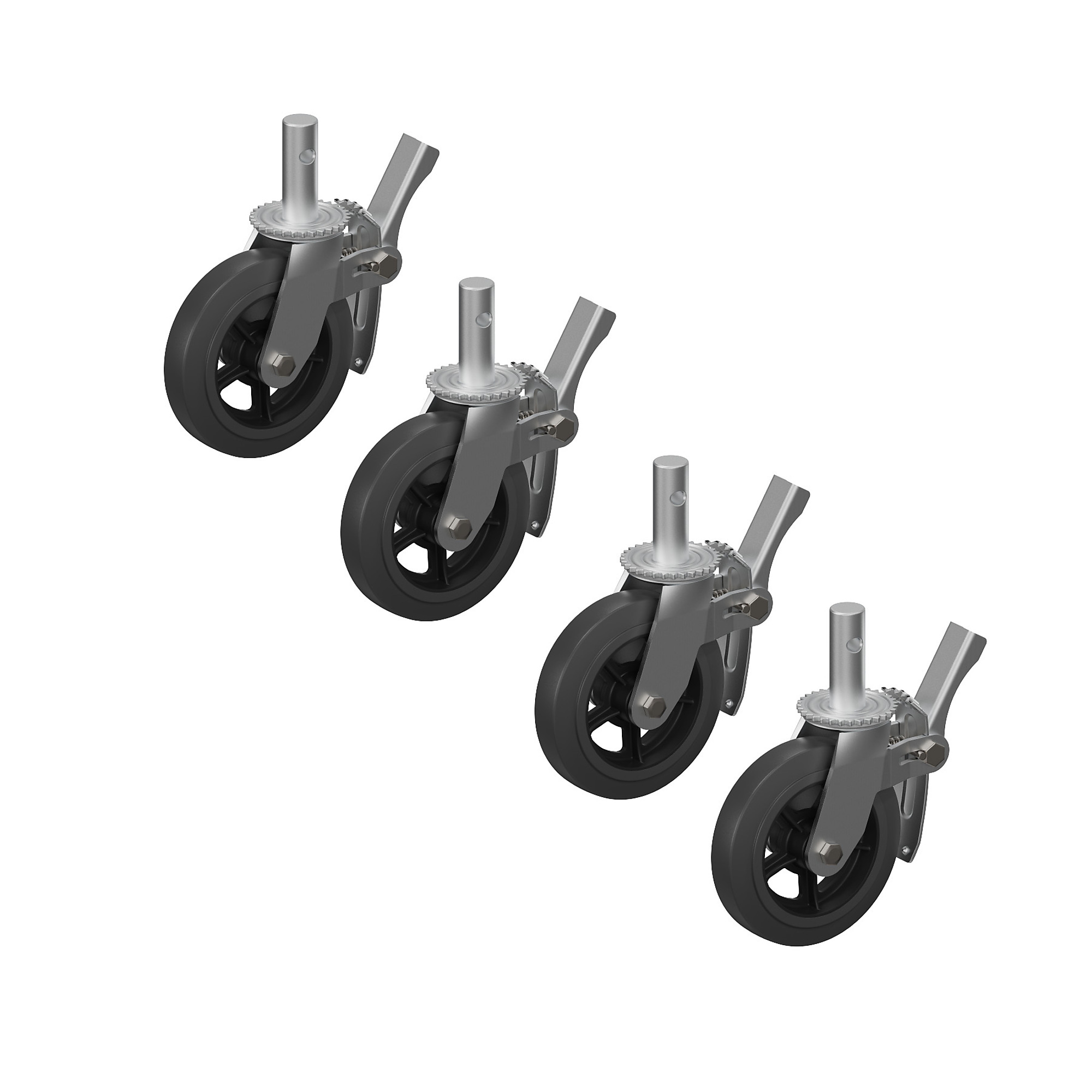 ScaffoldMart, 8in. Scaffold Caster Wheels, Model# 378SET4 | Northern Tool