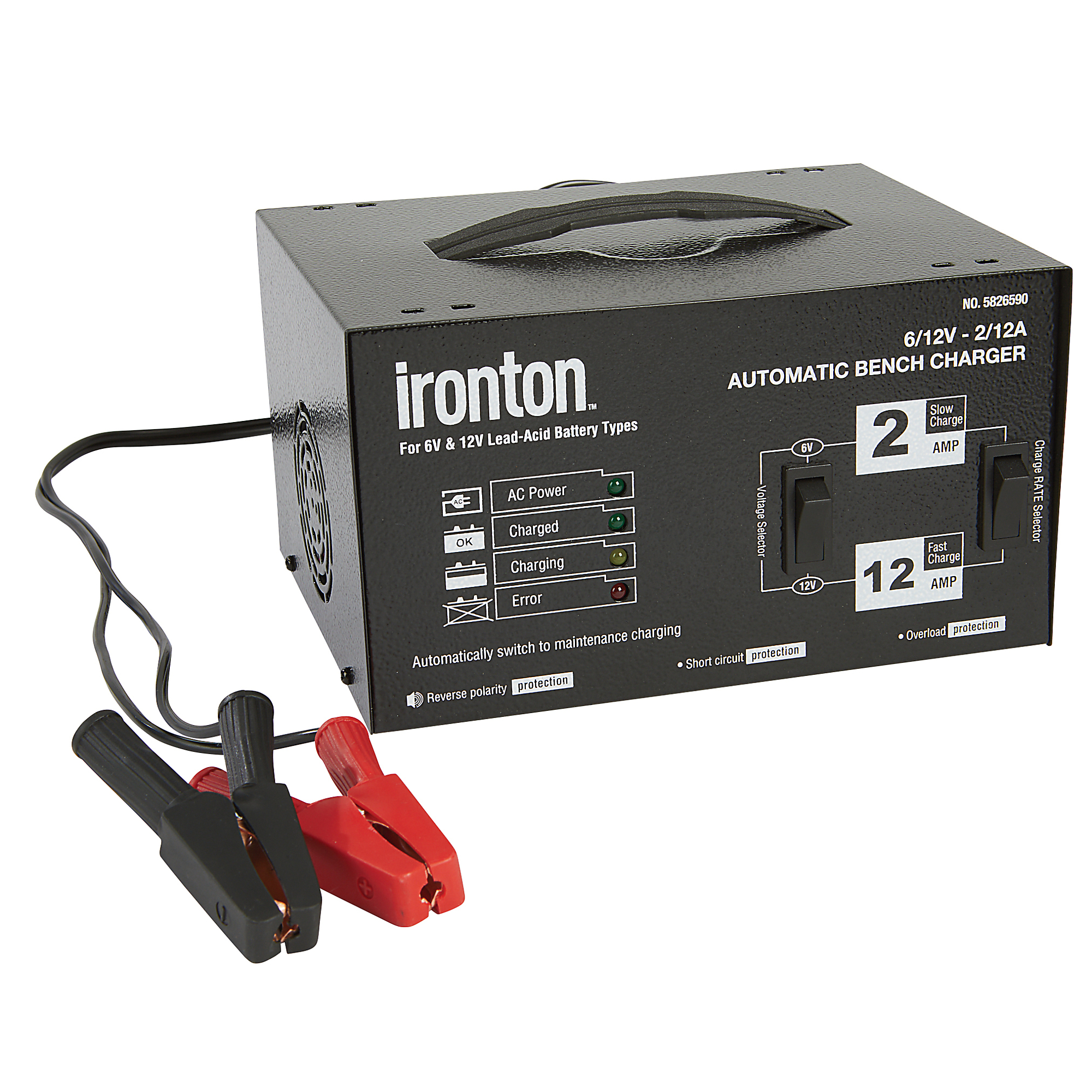 Ironton 12V Bench Charger, 6/12 Amps | Northern Tool