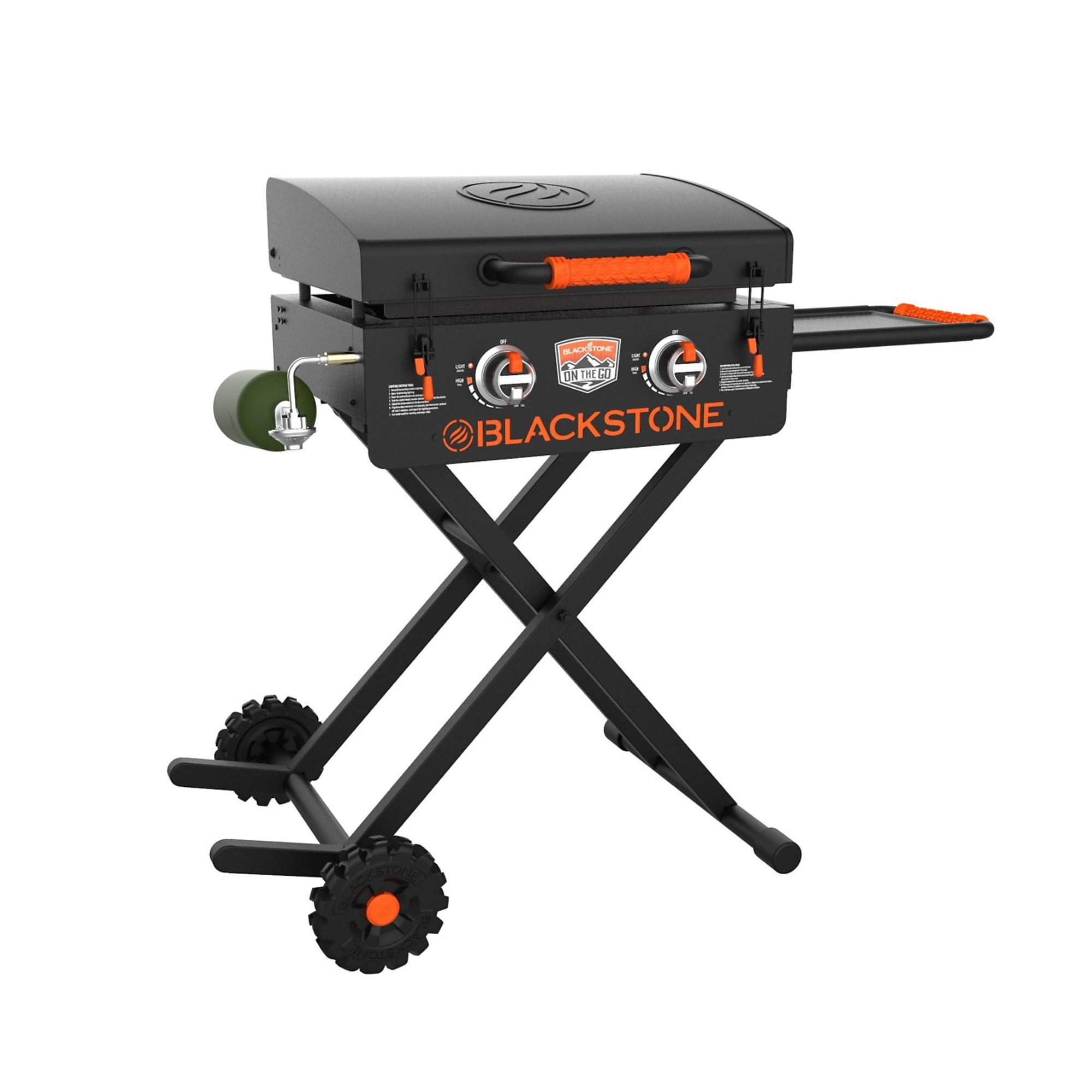 Blackstone, 22in. griddle w/hood on scissor leg stand, Fuel Type ...