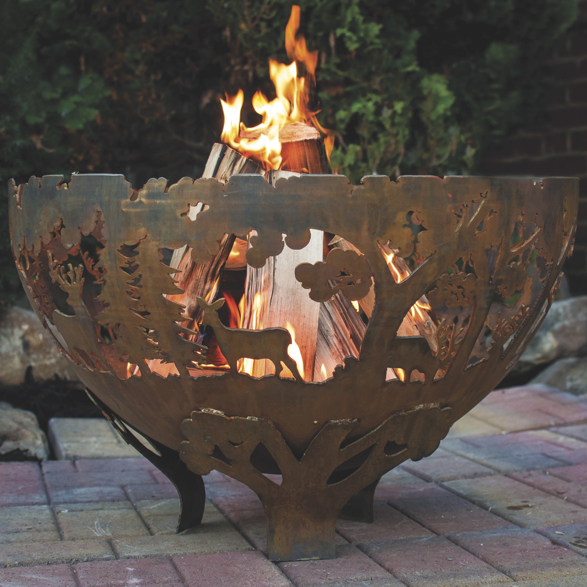 Esschert Wildlife Laser Cut Open Fire Pit Bowl, Extra Large, Model ...