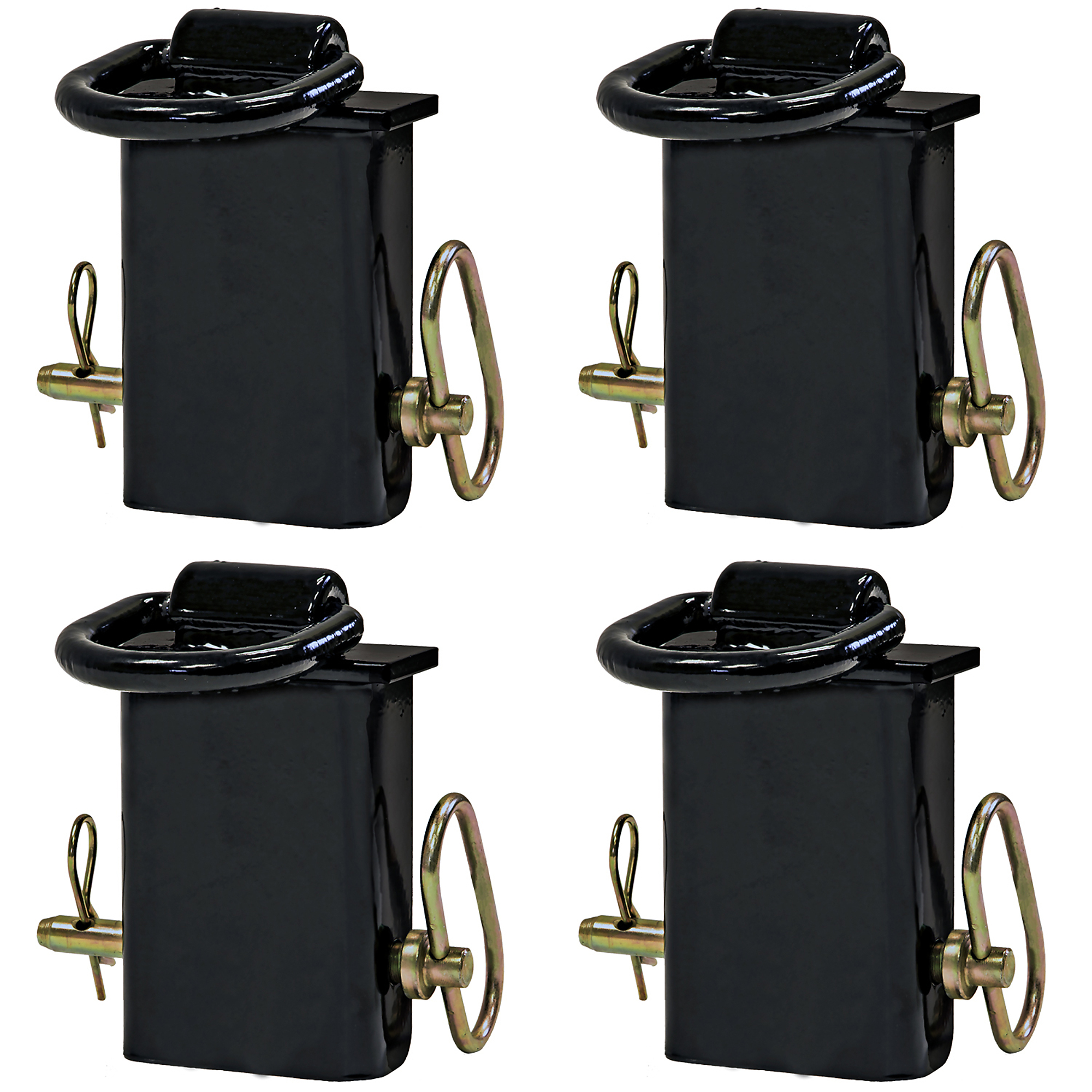 Buyers Products, D-RING, STAKE POCKET, BLACK PC, 4 PK, Diameter 0.5 in ...