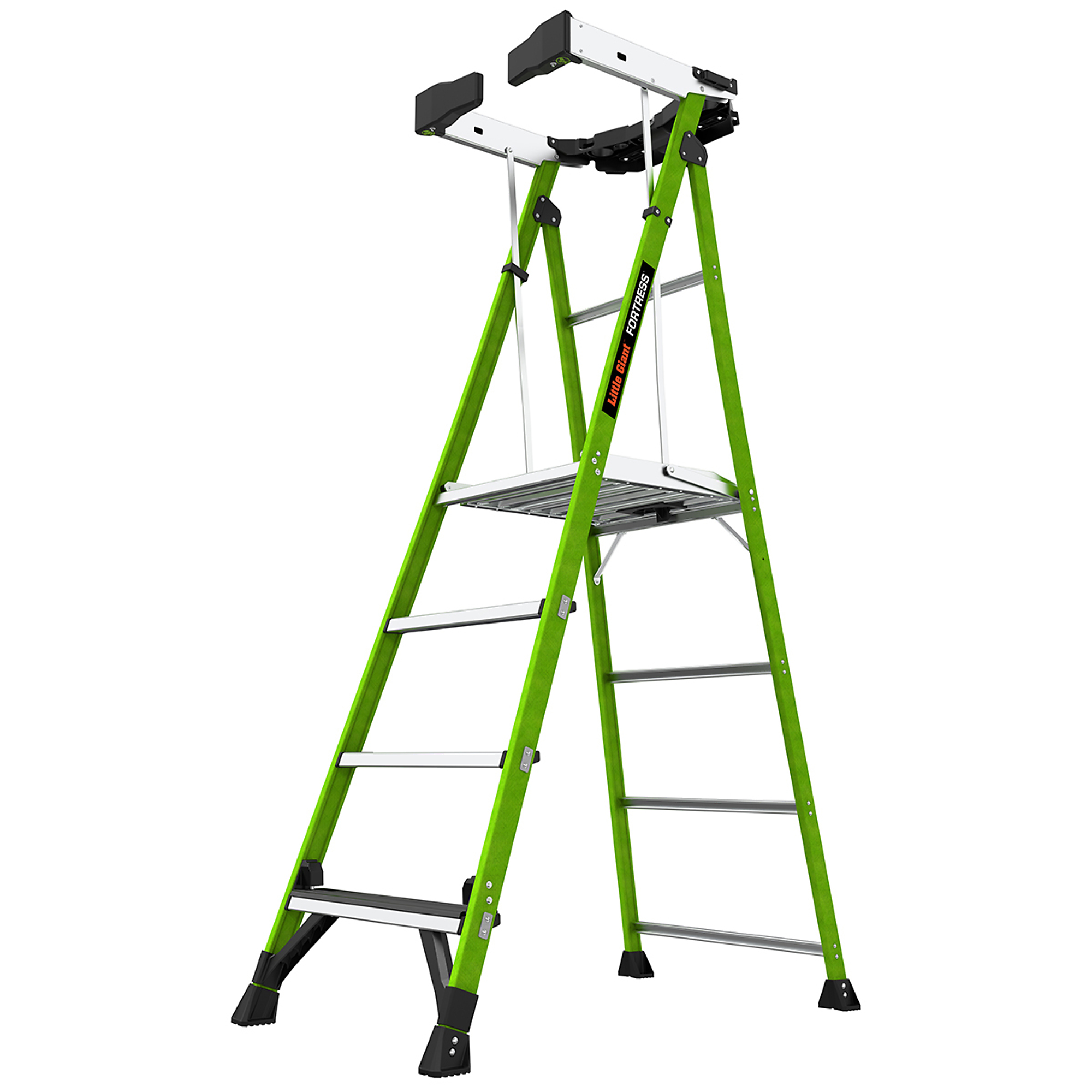 Little Giant Ladder, FORTRESS 4ft. Fiberglass Platform Ladder, Height 4 ...