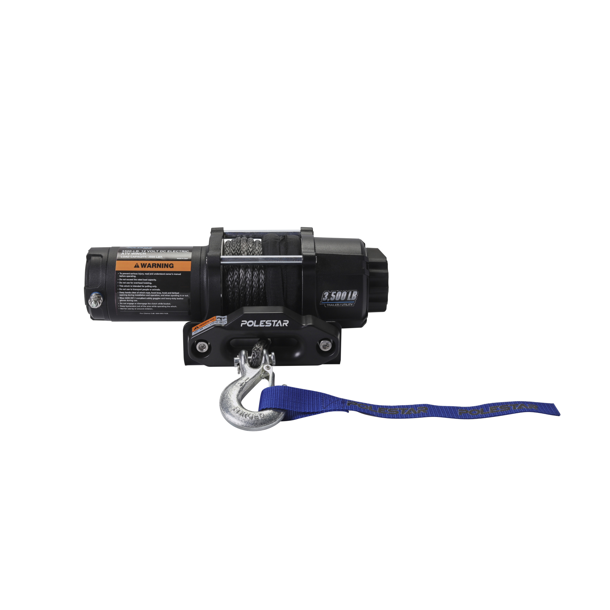 PoleStar, 3500lbs Electric ATV Winch, Capacity (Line Pull) 3500 lb ...