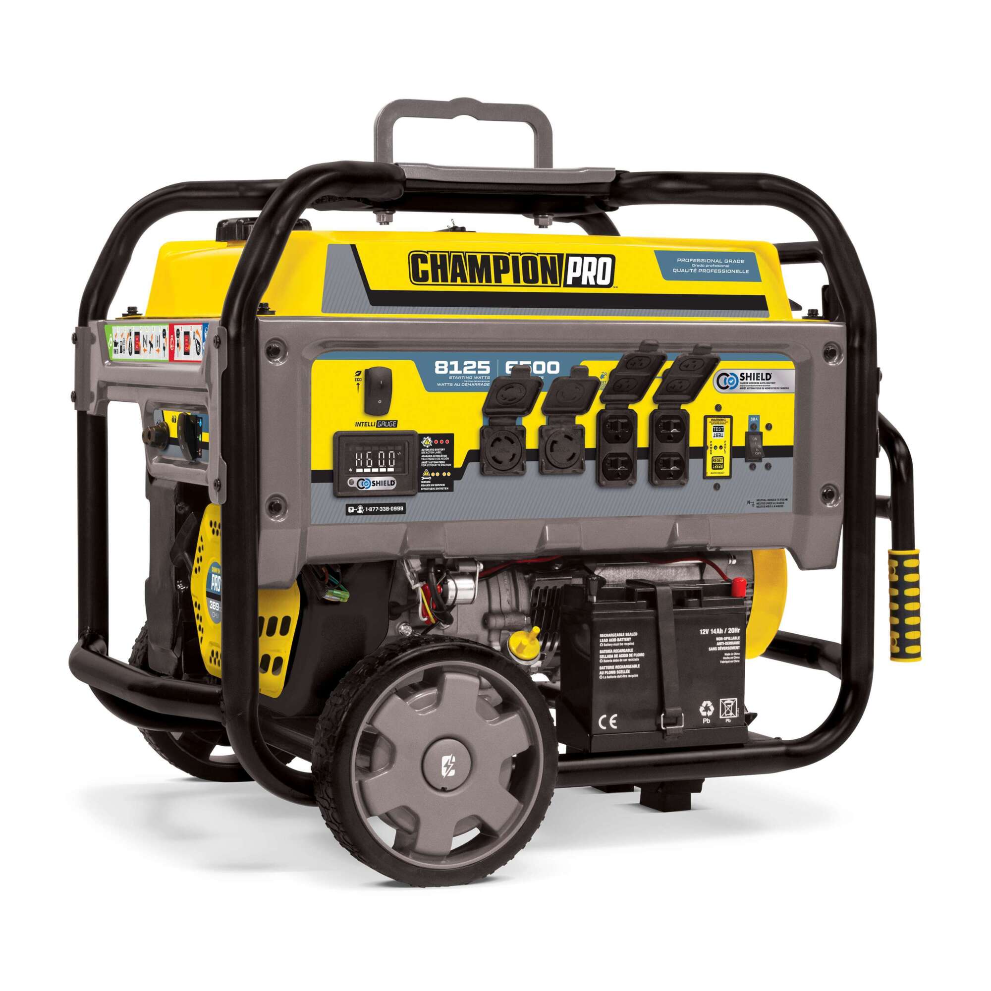 Champion Power Equipment, 8125/6500w Pro Grade Generator OSHA w/CO ...