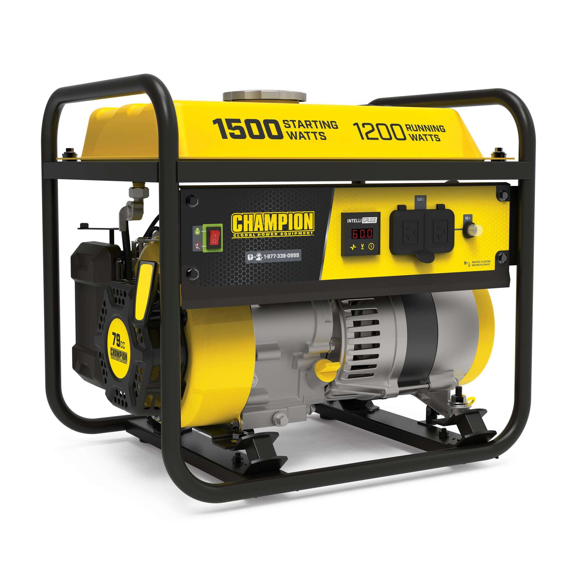 Champion Power Equipment, 1500/1200w Portable Generator, Surge Watts ...