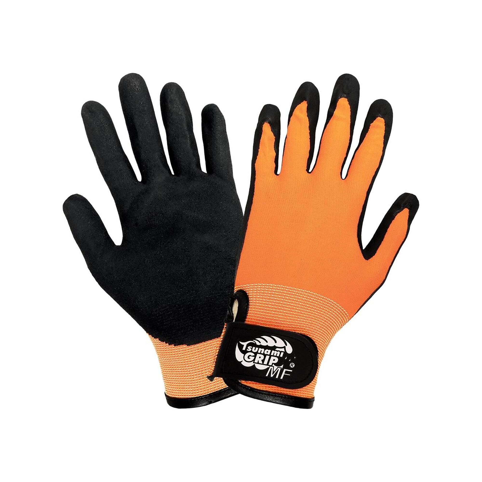 Global Glove Tsunami Grip®, 13ga Nylon, Nitrile Coat, A1 Cut Resistant ...