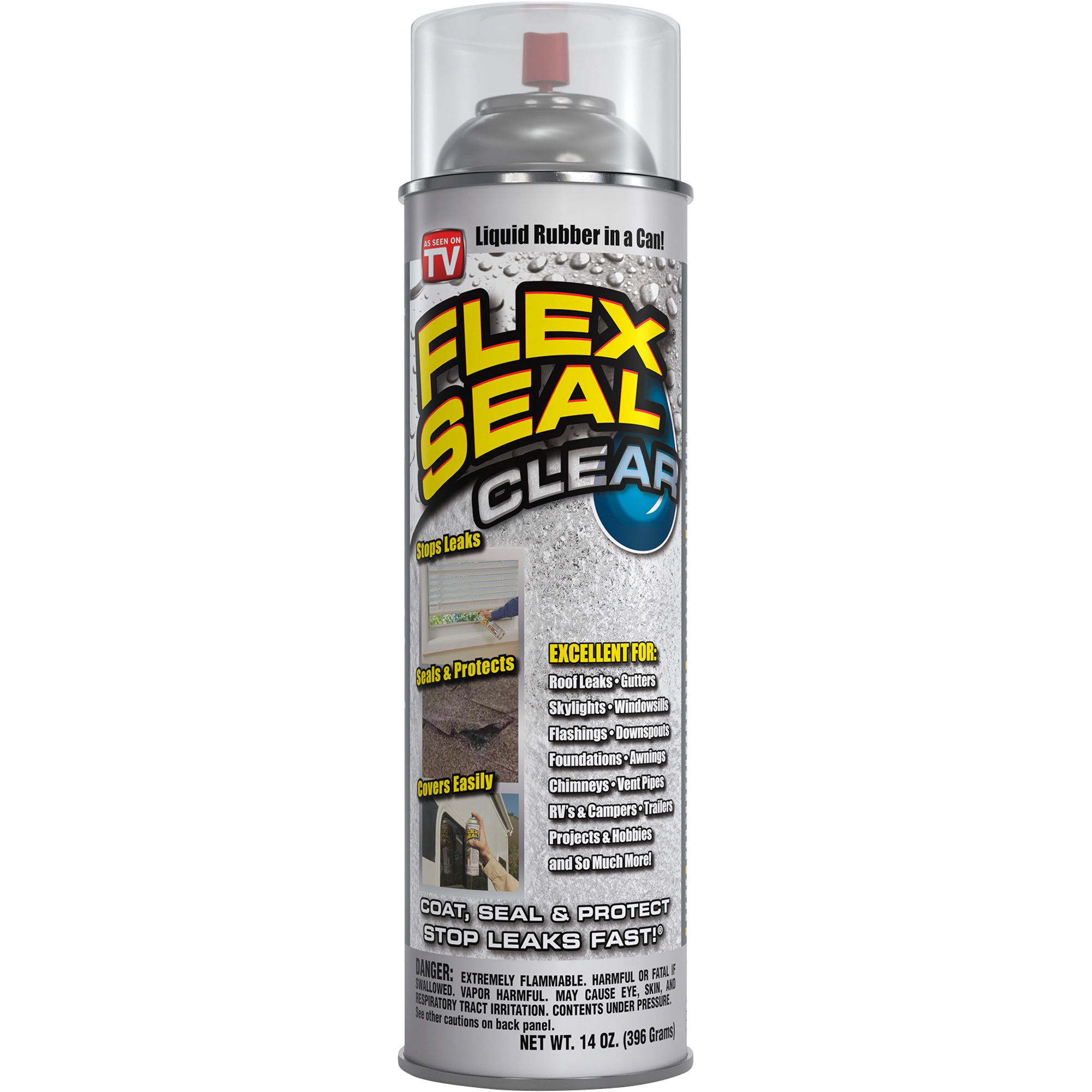 Flex Seal Liquid Rubber Sealant Coating, Clear, 14-Oz. Aerosol ...